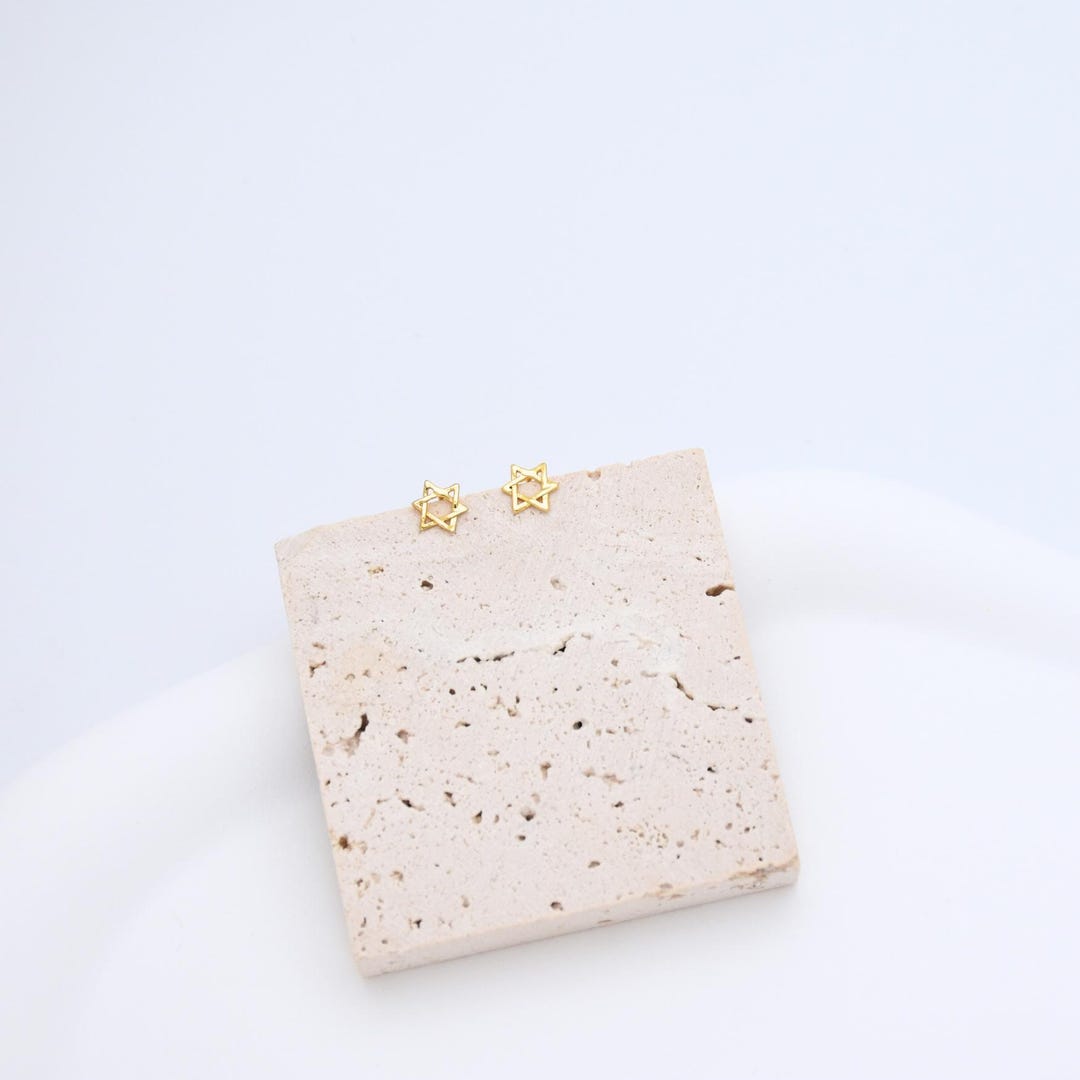 Tiny Star of David Earrings, Jewish Star Studs, Small Stud Earrings ...