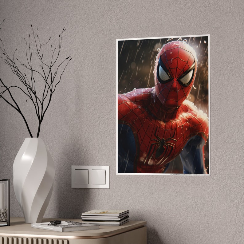 Spider-man Rain Poster - Etsy