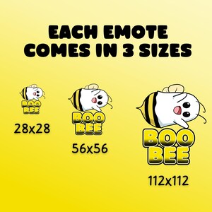 Boo Bee Ghost Animated Emote for Twitch, Cute Halloween Emote for ...