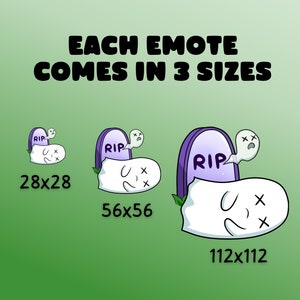RIP Ghost Headstone Animated Emote for Twitch Discord Youtube, Cute ...