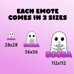 Cute Boba Ghost Emote, Animated Twitch Emotes, Cute Halloween Emote ...