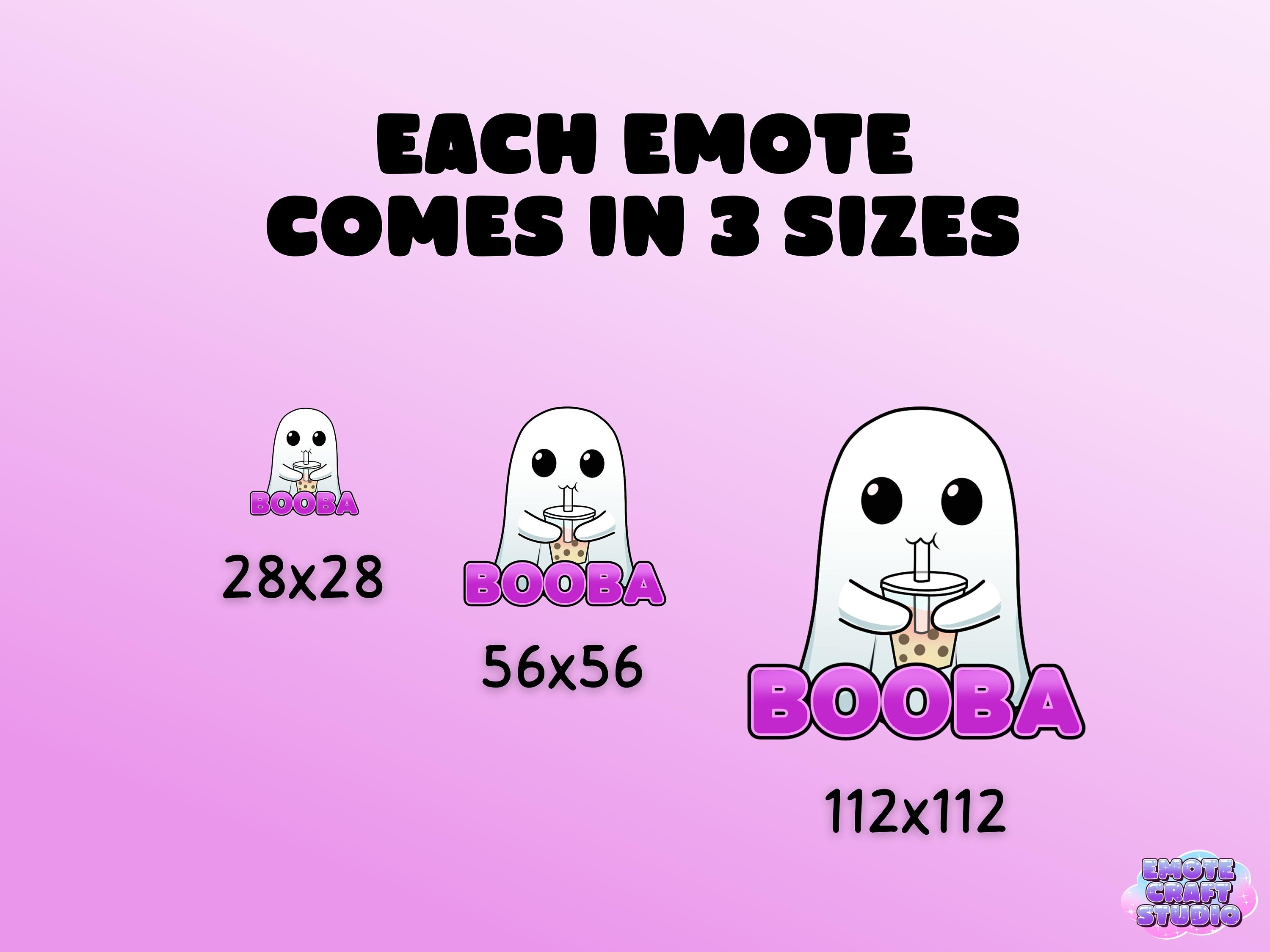 Cute Boba Ghost Emote, Animated Twitch Emotes, Cute Halloween Emote ...