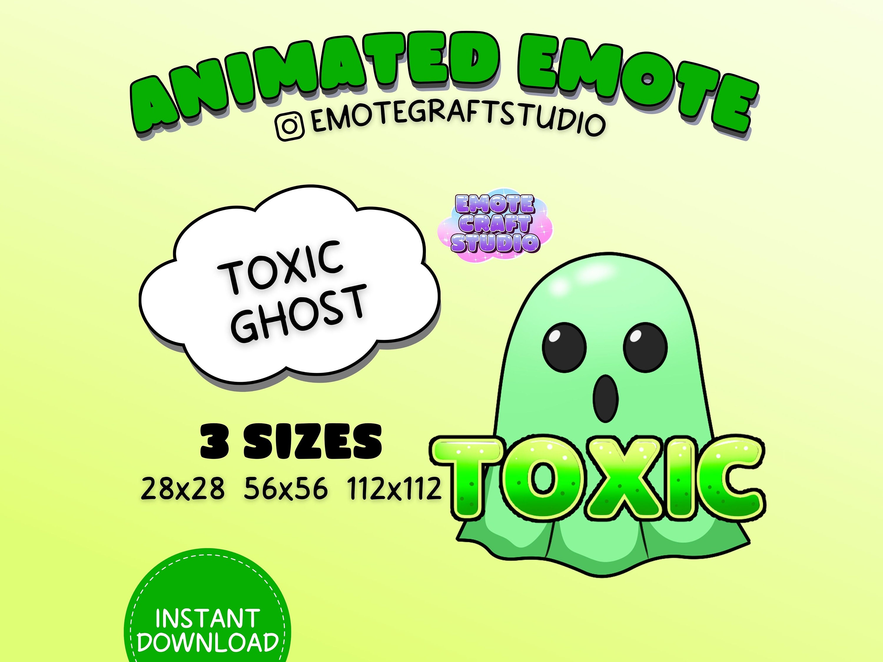 Toxic Ghost Animated Emote for Twitch Discord Youtube, Spooky Twitch ...