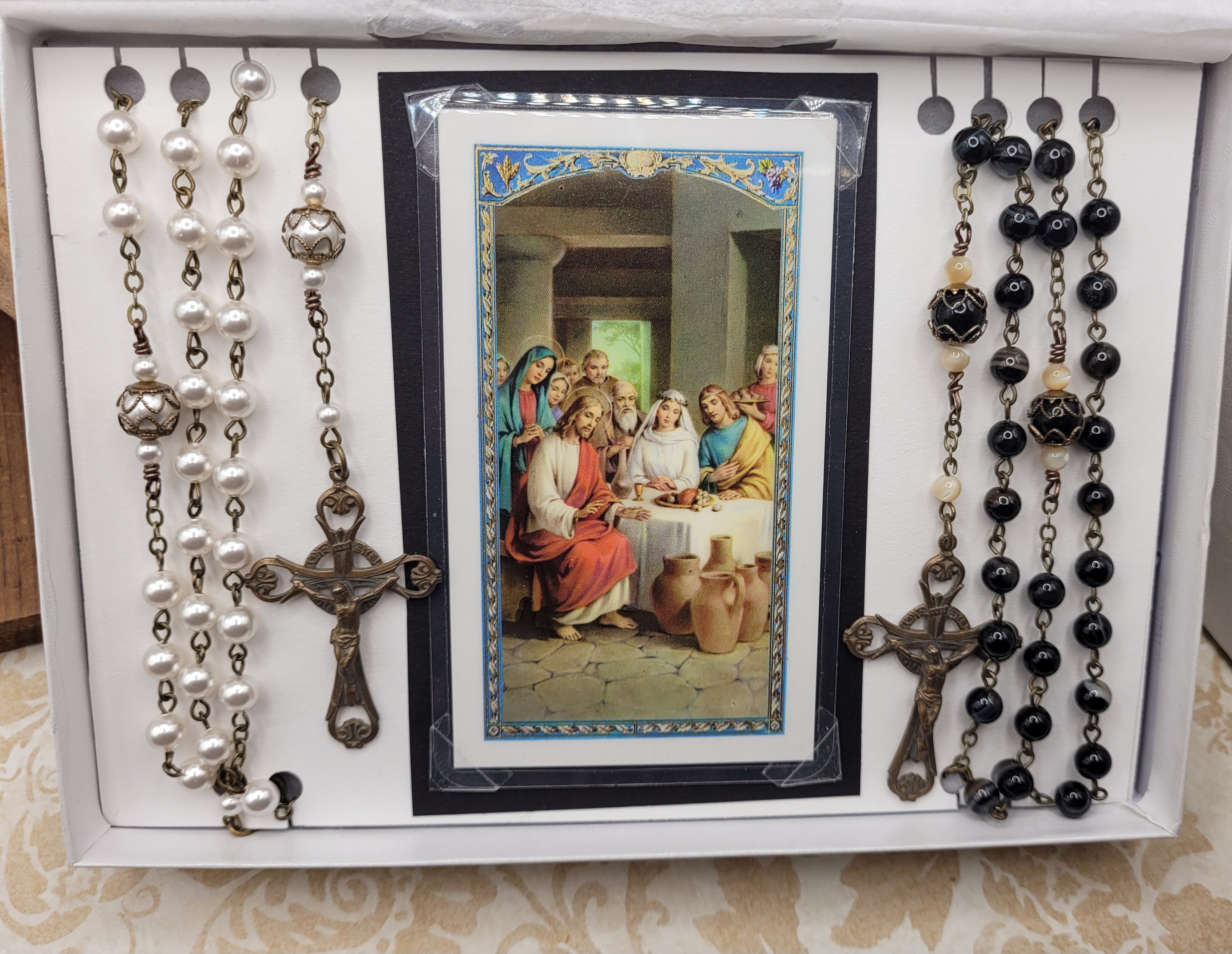 Wedding Rosary Set: Bride and Groom Prayer Gift - Etsy