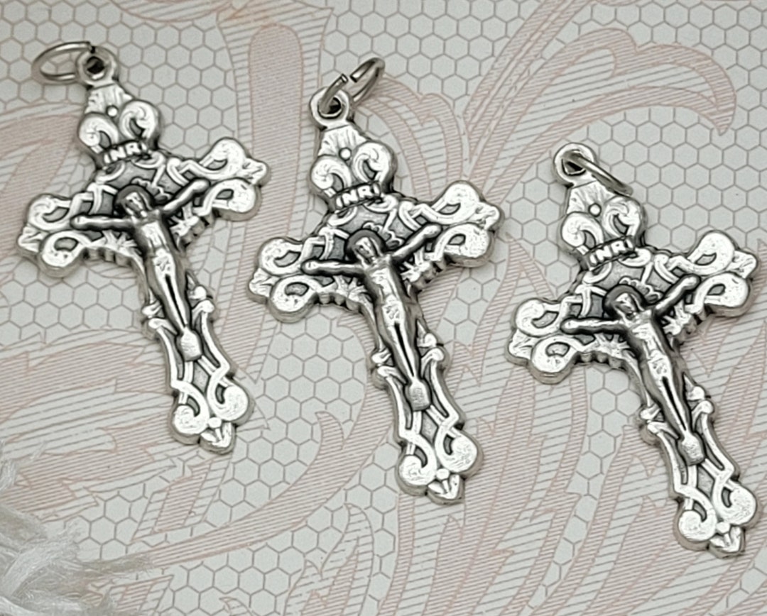 3 Silver Crucifixes, Rosary Crucifix, Italy - Etsy