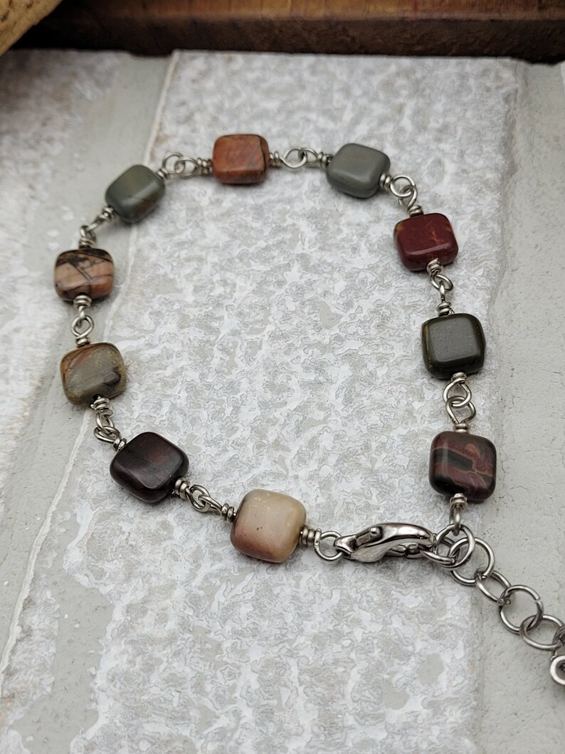Ladies Cross Bracelet, Square Bead Bracelet for Women - Etsy