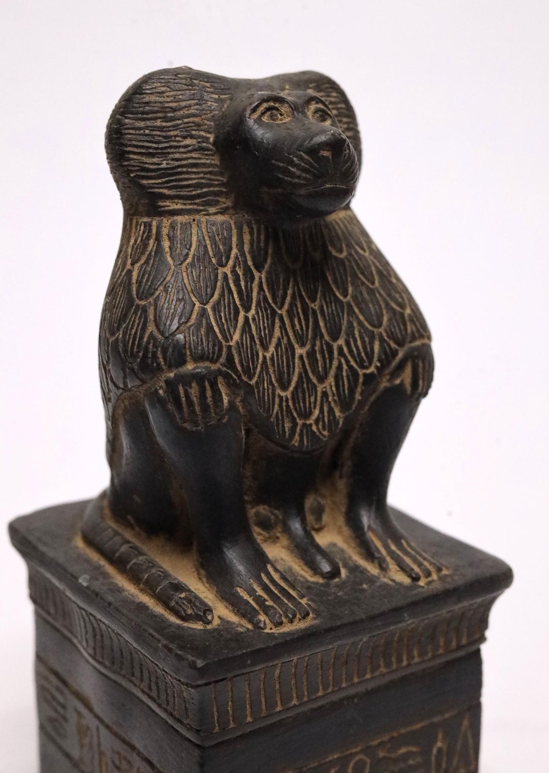 Ancient Egyptian Baboon (moon God Thoth) Monkey Statue Handmade Stone ...