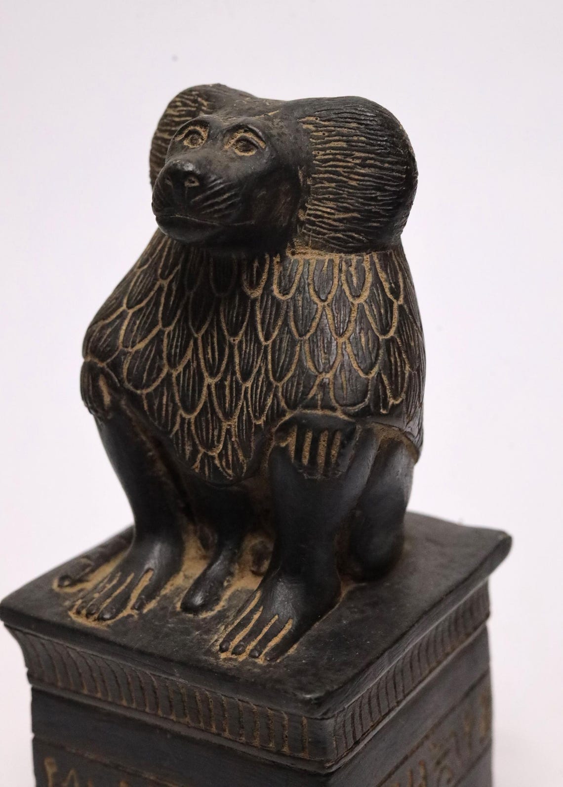 Ancient Egyptian Baboon (moon God Thoth) Monkey Statue Handmade Stone ...