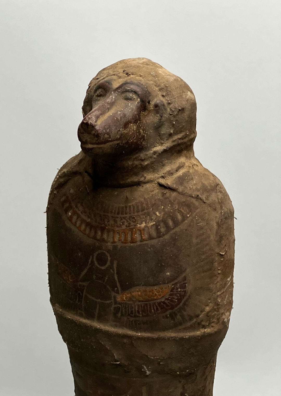 Egyptian Baboon Mummy Statue Ushabti Sculpture Egypt Antique Pharaonic ...