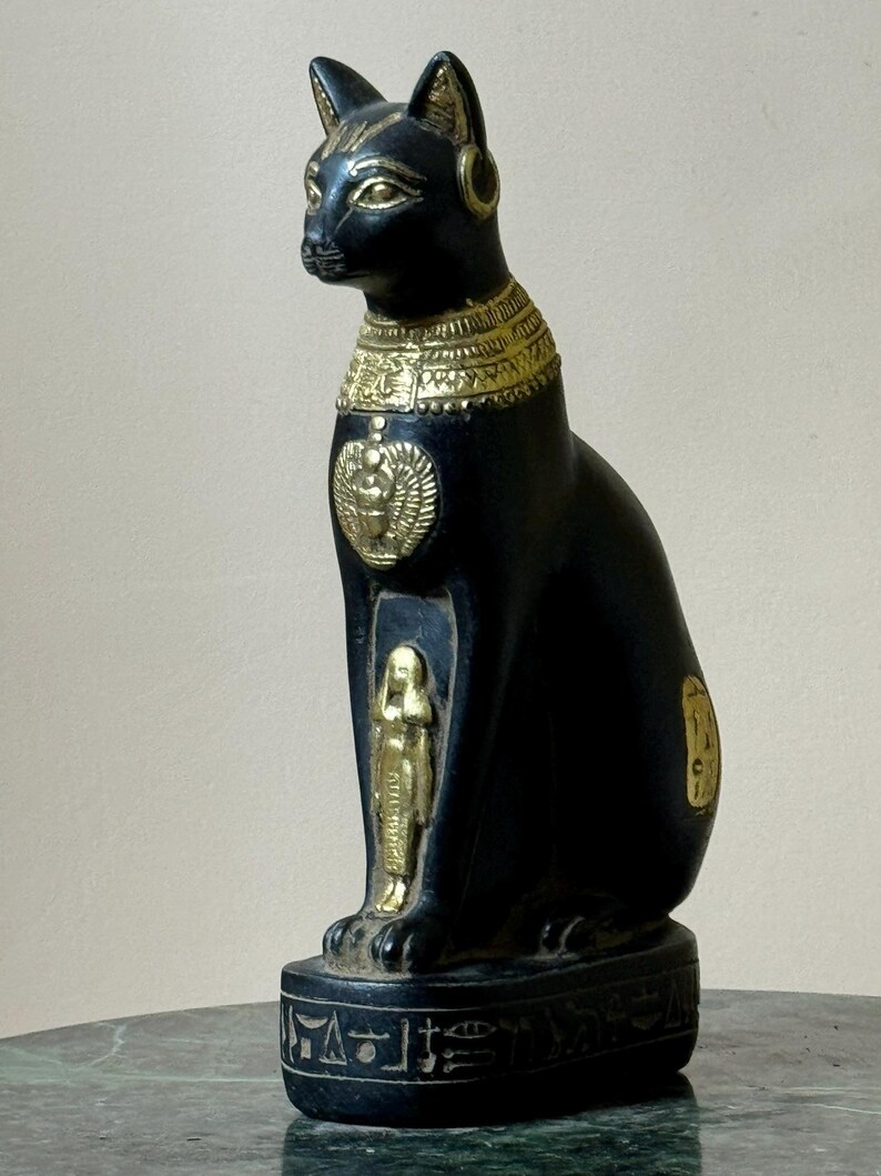 Sculptures Cat Statue, Bastet Goddess, Egyptian Home Decor, Handcrafted ...