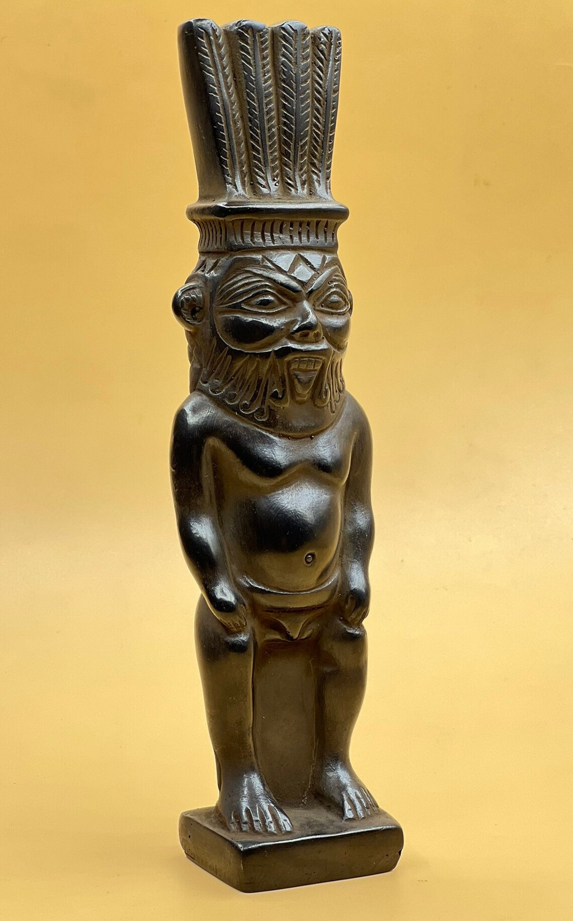 Egyptian Bes Statue God of Joy and Fertility Egypt Antique Handmade ...