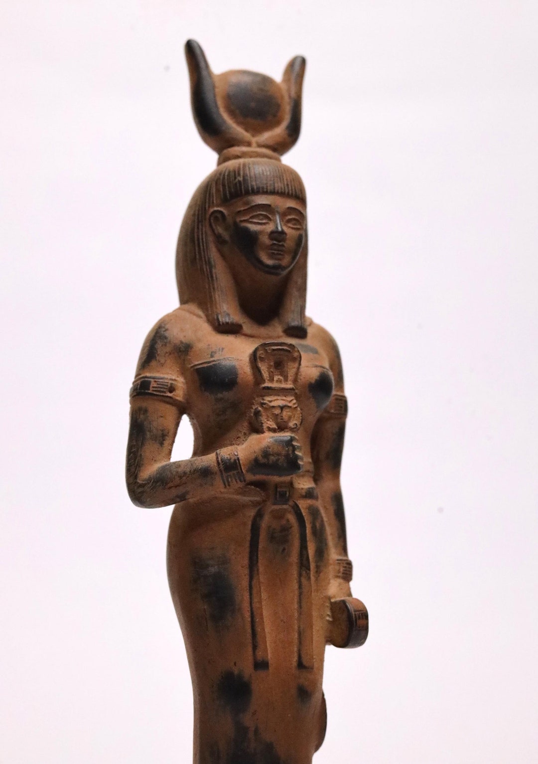 Egyptian Goddess Hathor Statue, Ancient Egyptian Art, Handmade Stone ...