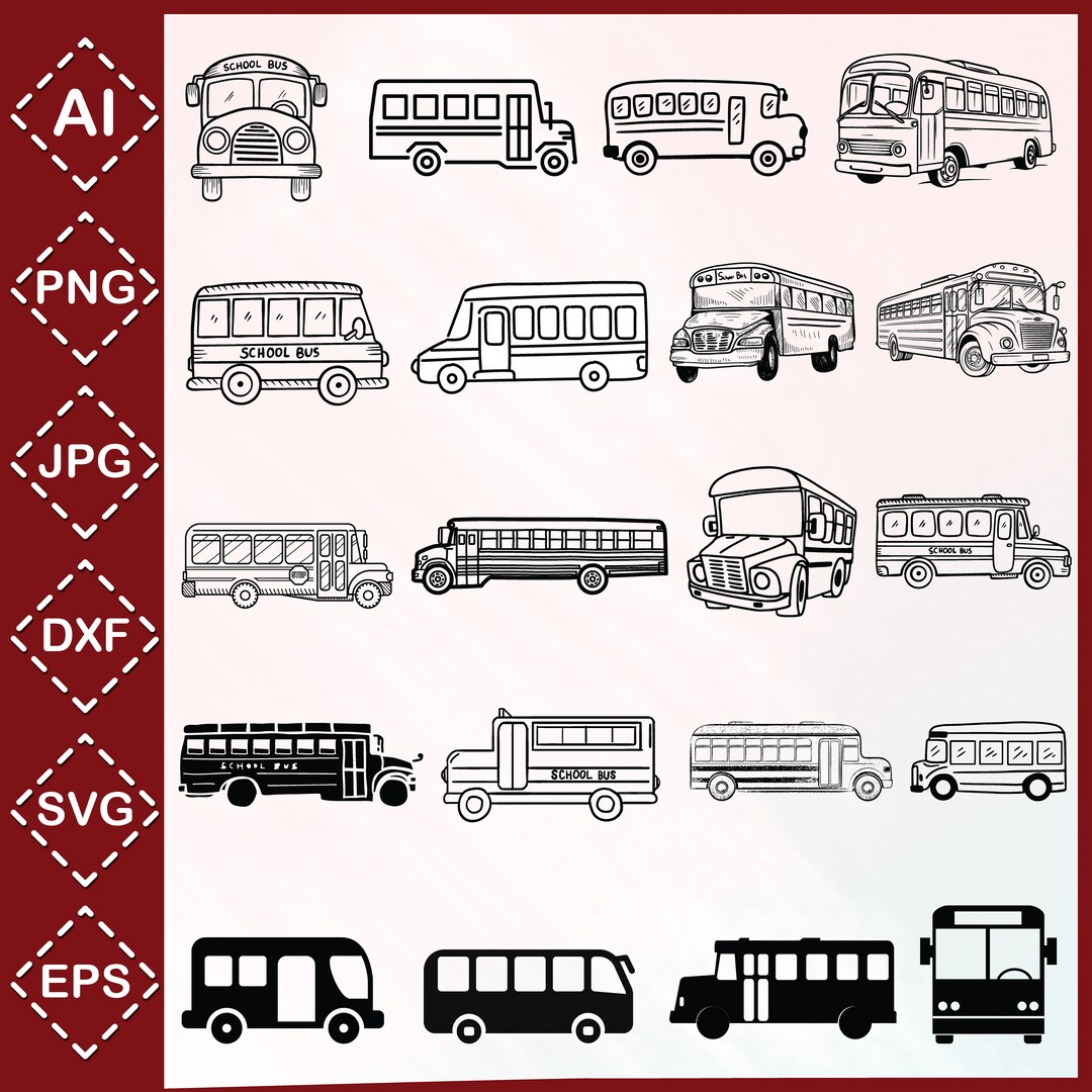 Bus Svg Bundle \ School Bus SVG \ Bus Svg \ School Bus Png \ School Bus ...