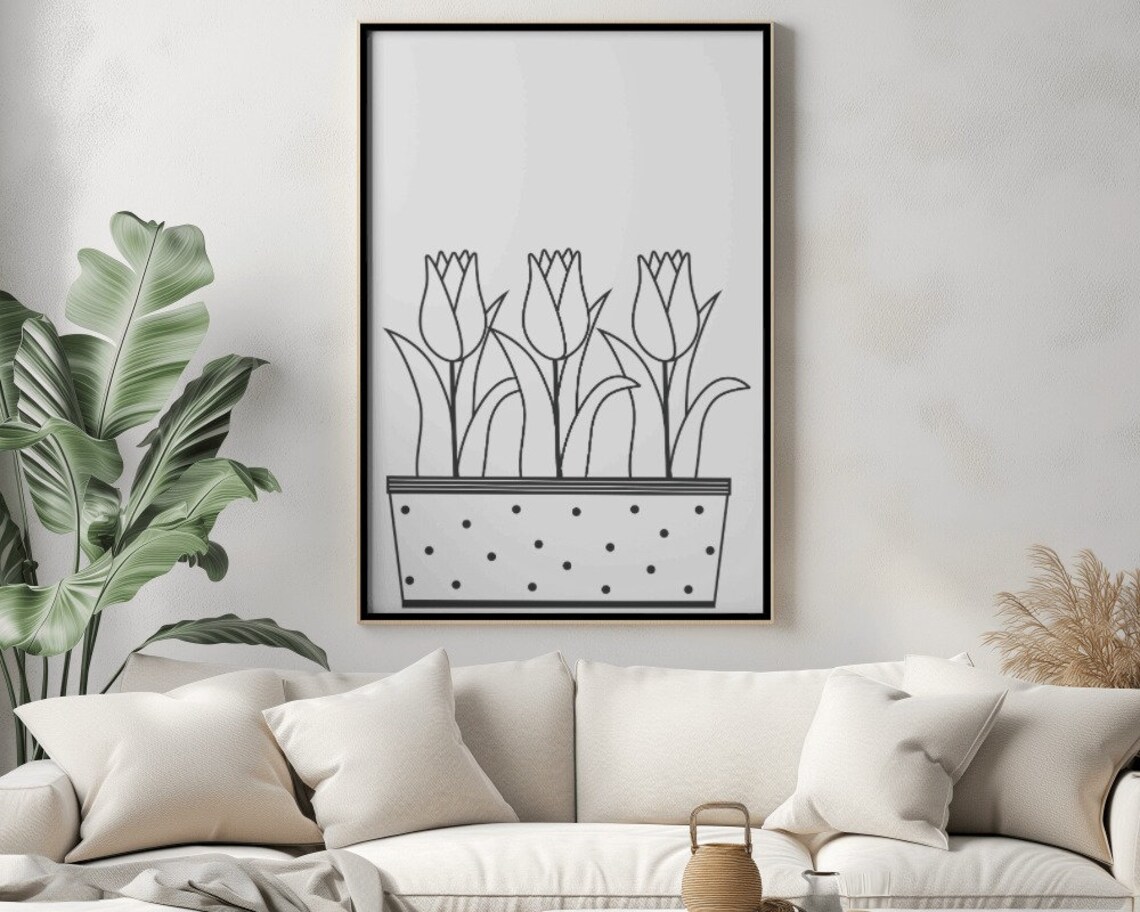 Flower With Pots SVG \ Flower Pot Clipart \ Plants in Pots Svg \ Plant ...