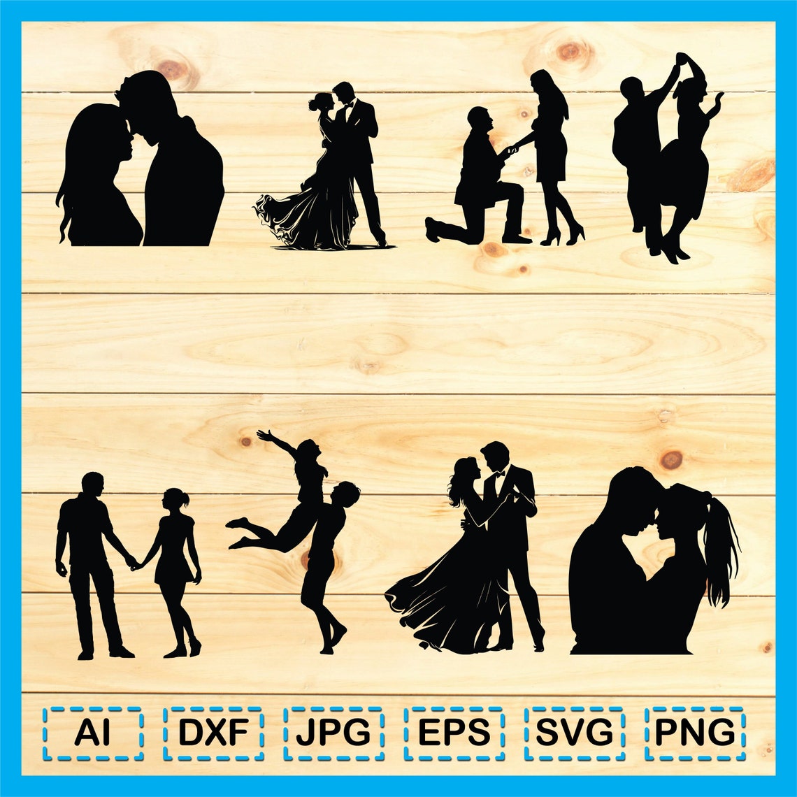 Couple Svg romantic Couple Svg Love Couple Clipart Kissing Couple Svg ...