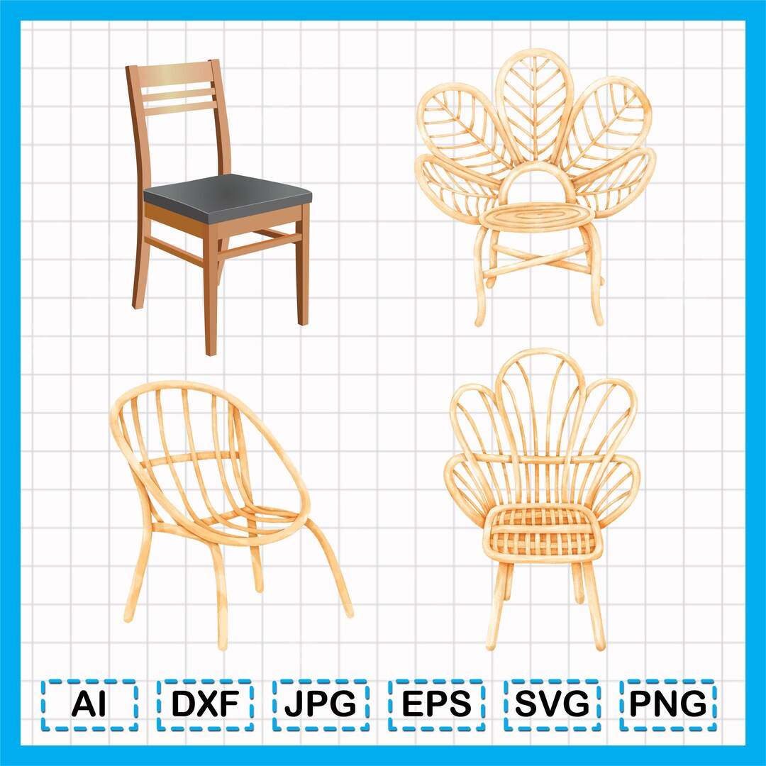Chair Bundle SVG / Outdoor Chair Svg / Chair Clipart / Furniture Svg ...