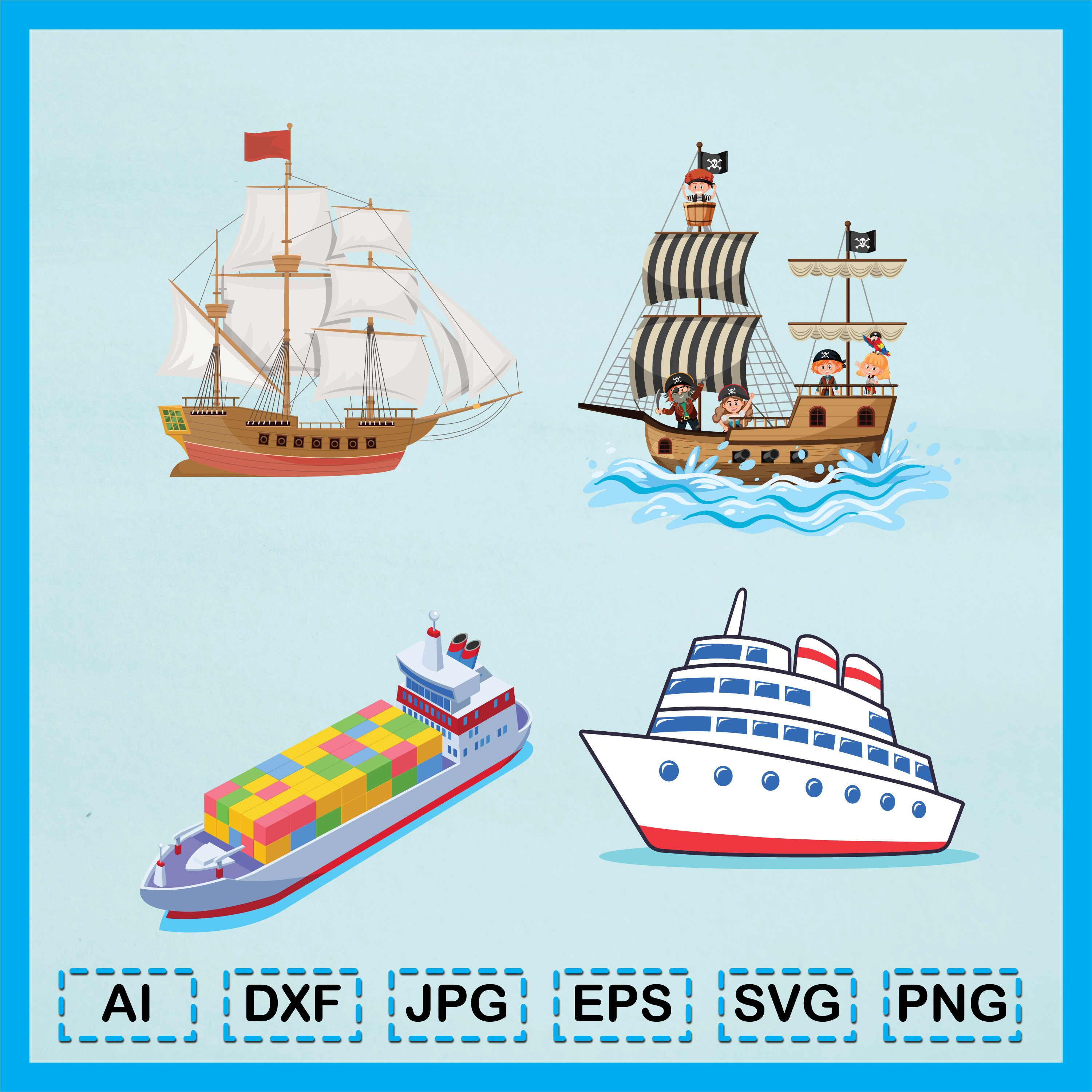 Ship Svg Bundle / Boat Decor Bundle / Royal Ship / Ship Clipart / Ship ...