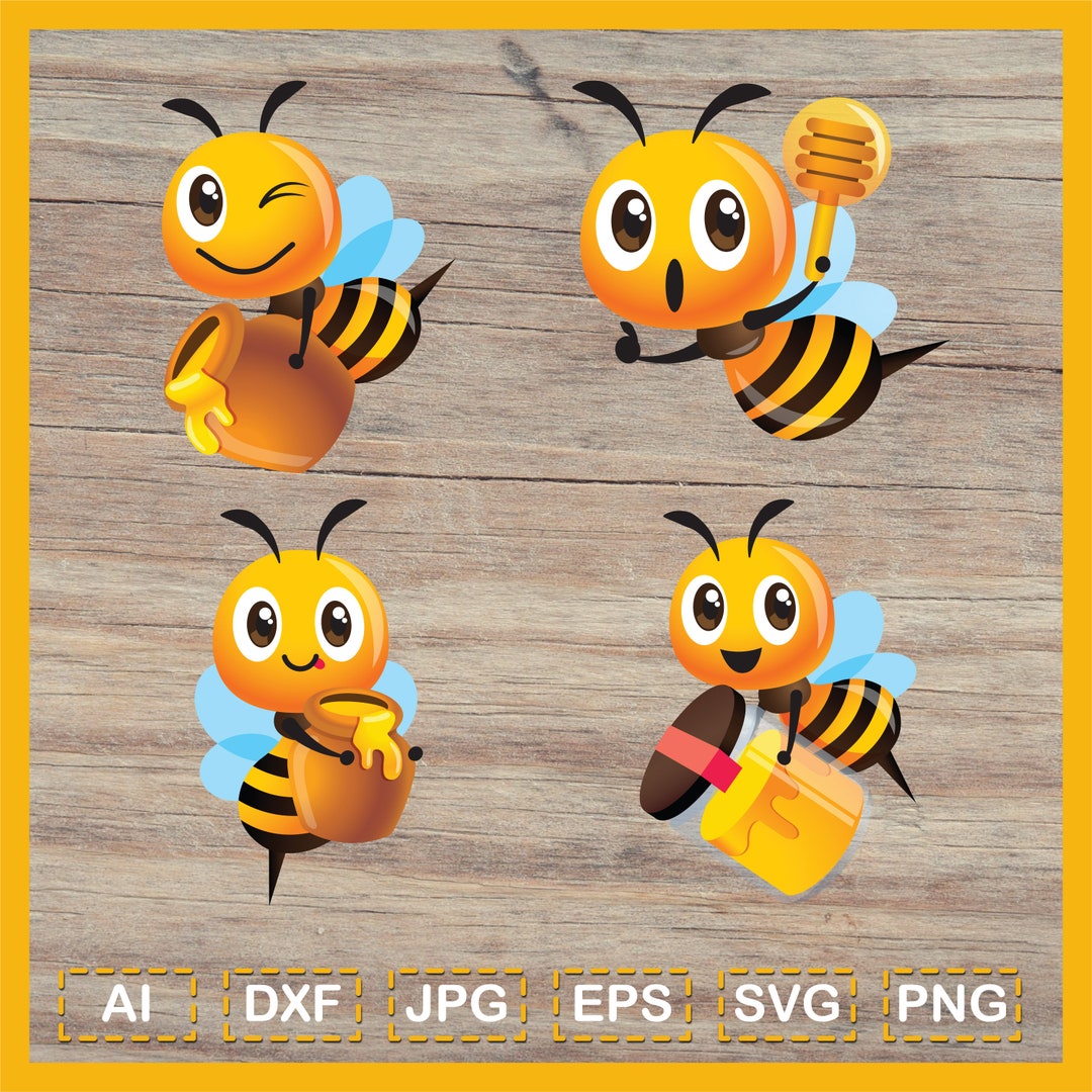 Honey Bee Svg / Bee Svg / Bee Clipart / Cute Bee Svg \ Flying Bee Svg ...
