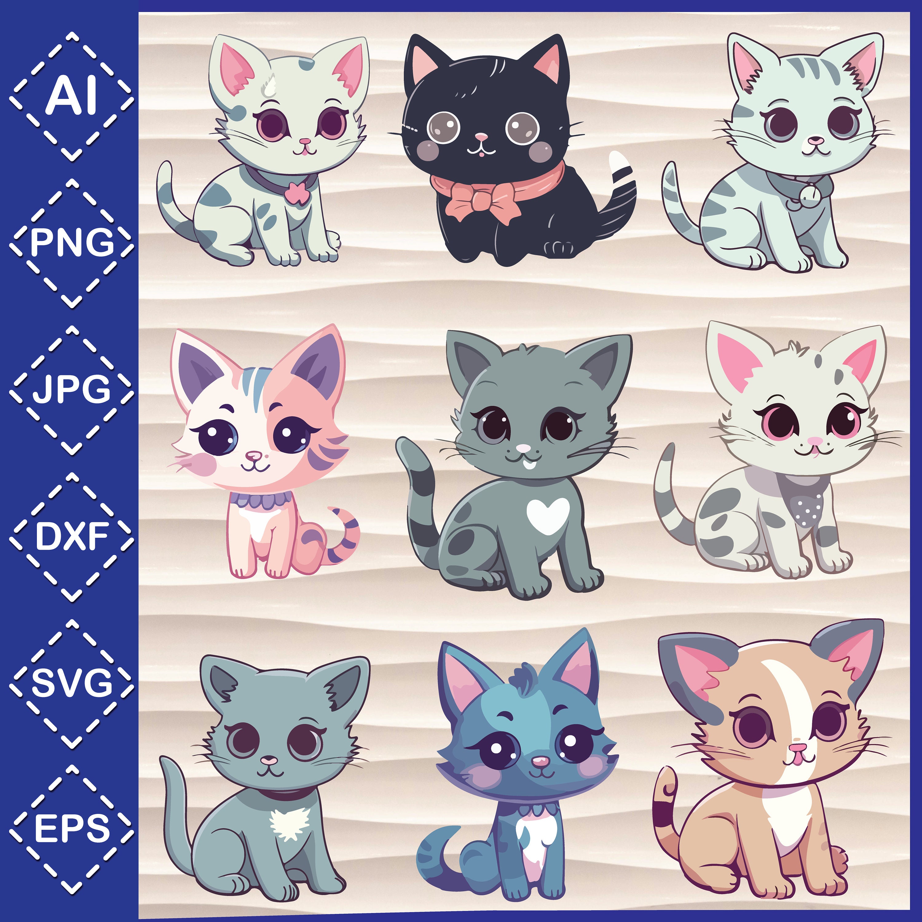 Baby Cat Clipart Cute Cat Clip Art Cute Kitten Png Cute Cat Svg Kitten ...