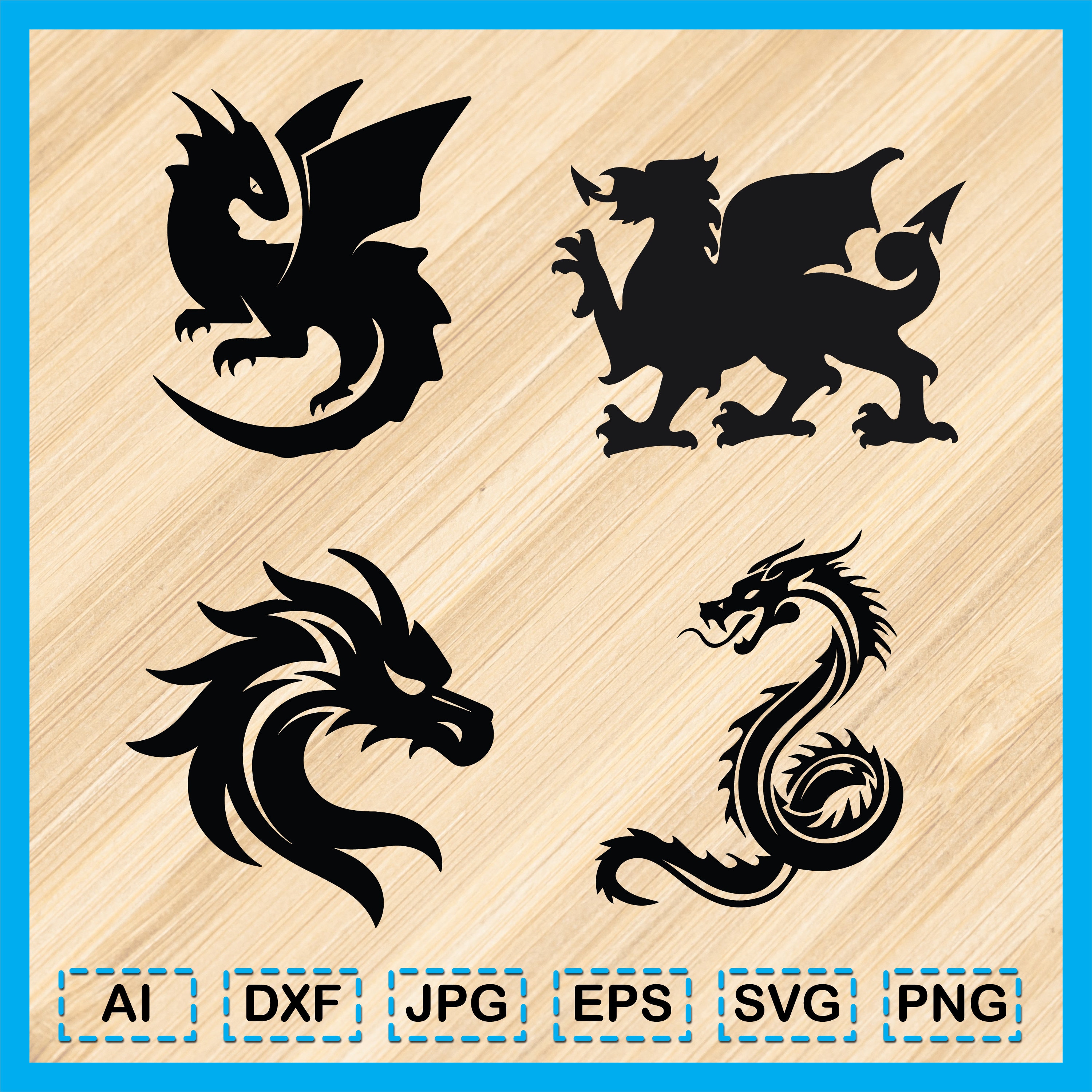 Dragon SVG \ Dragon Svg Bundle / Dragon Bundle PNG / Dragon Cut Files ...