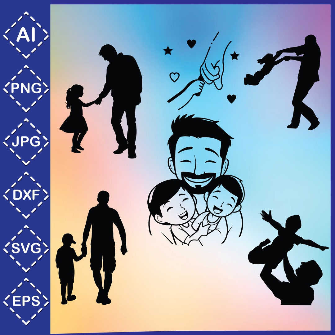 Father Daughter Svg - Father and Son Svg - Dad and Daughter Svg - Daddy ...