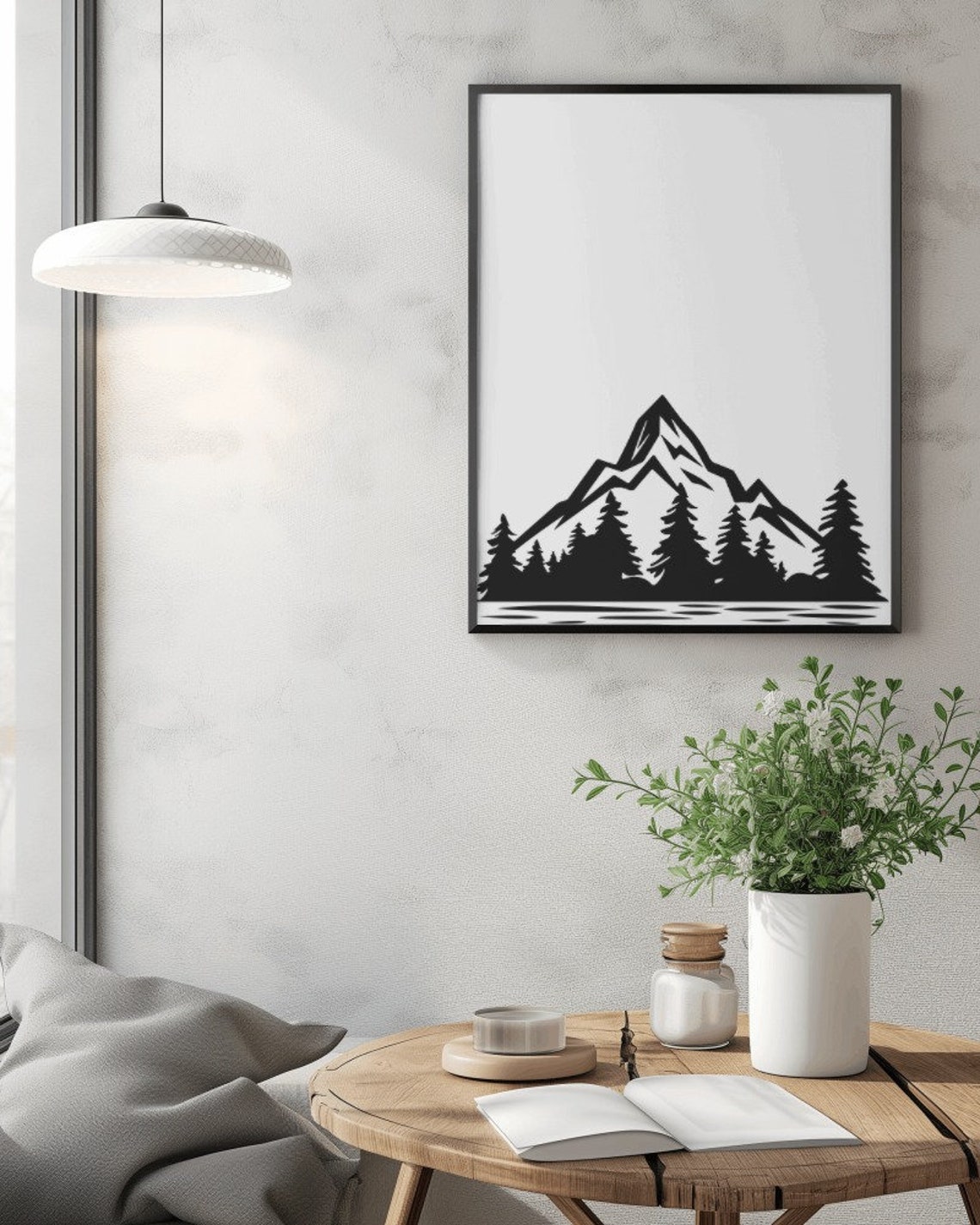 Forest Scene SVG \ Mountain Forest Svg \ Forest Landscape Svg \forest ...