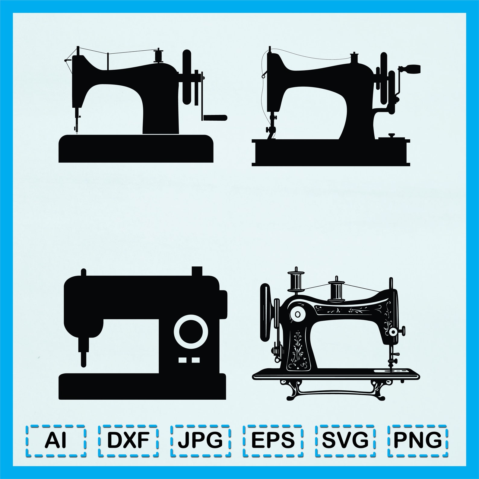 Sewing Machine Svg - Sewing Clipart - Sewing Silhouette - Sewing Svg ...