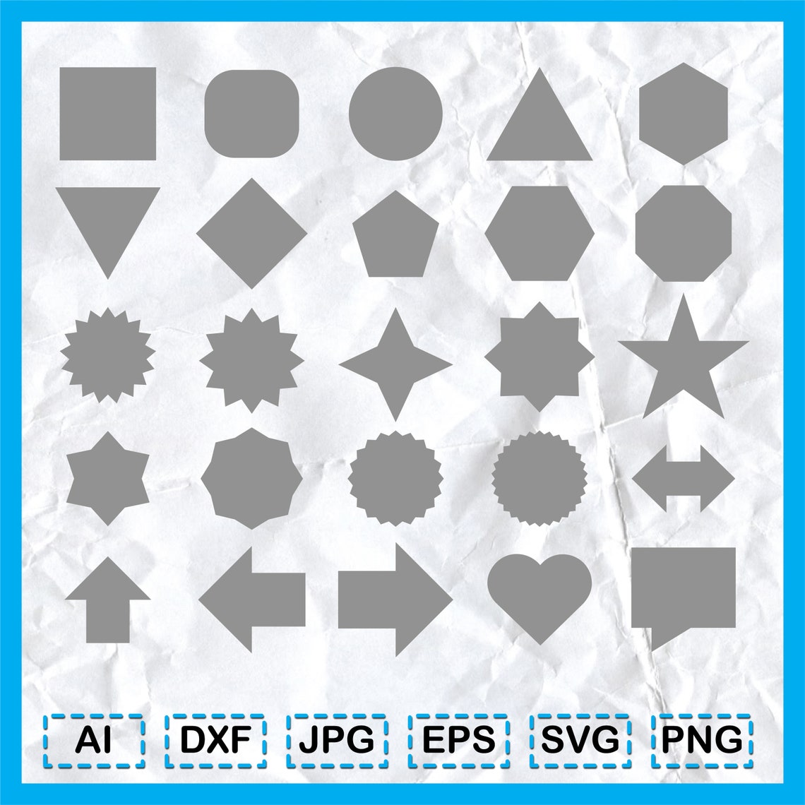 Basic Shape Bundle /geometric Shapes Svg \basic Shapes Clipart ...