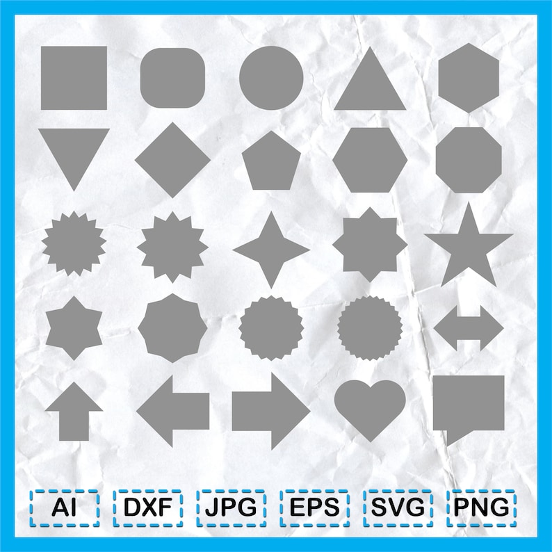 Basic Shape Bundle /geometric Shapes Svg \basic Shapes Clipart ...