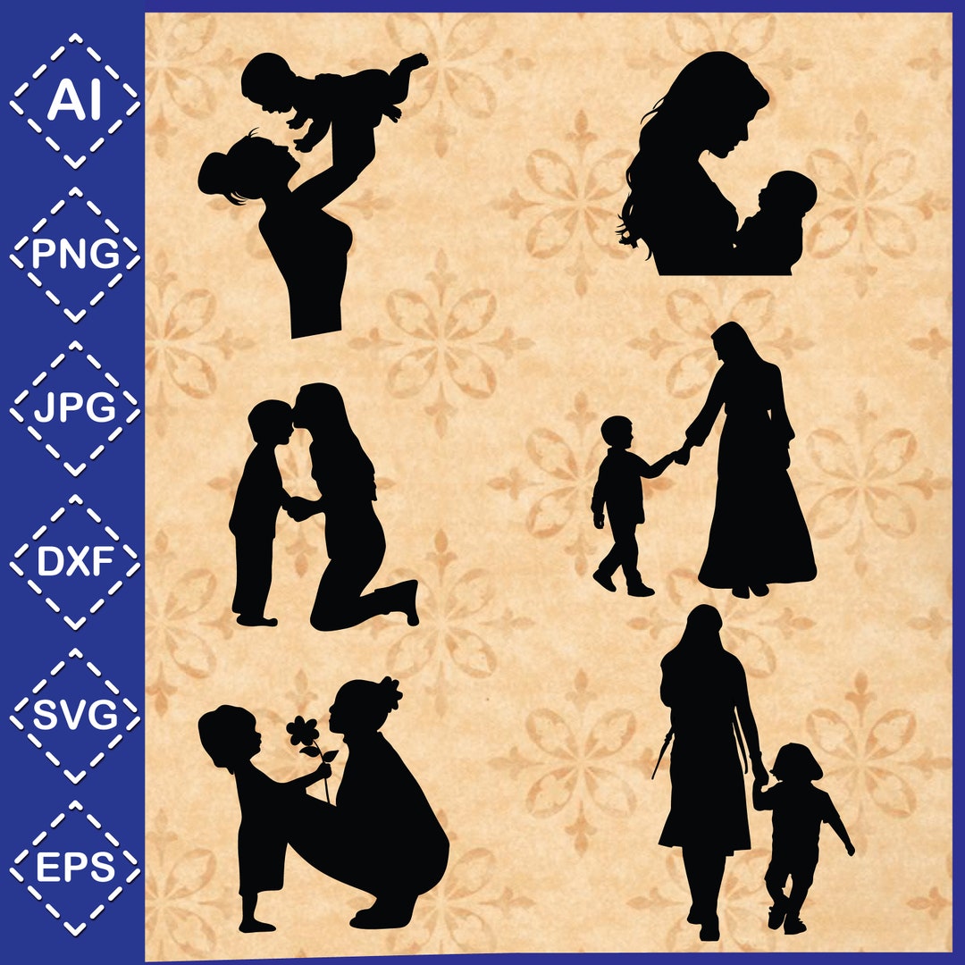 Mother and Son Svg - Mom and Daughter Svg - Boy Mom Svg - Mother and ...