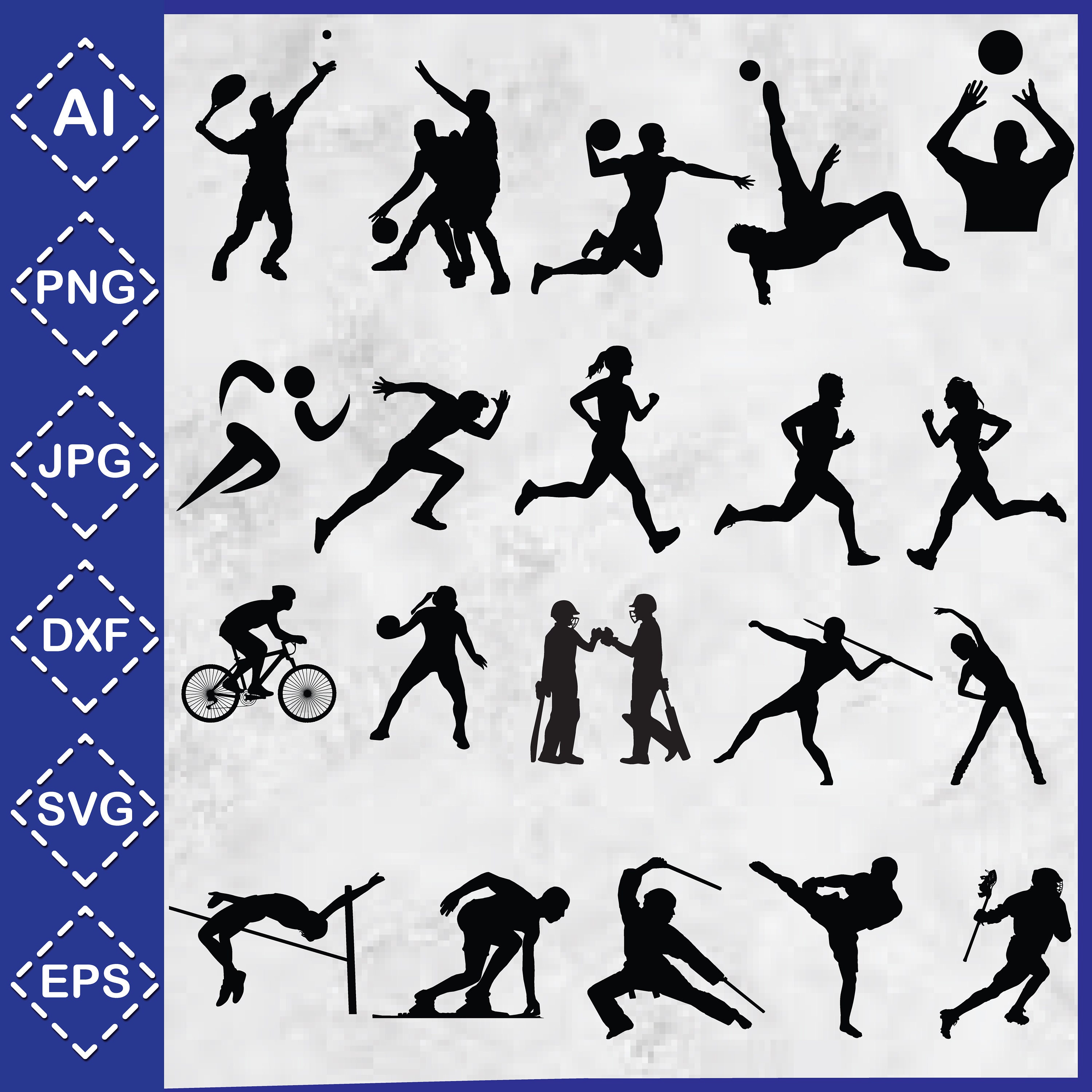 Sport Svg Bundle \ Sport Design Elements \ Sport Silhouette \ Sport SVG ...