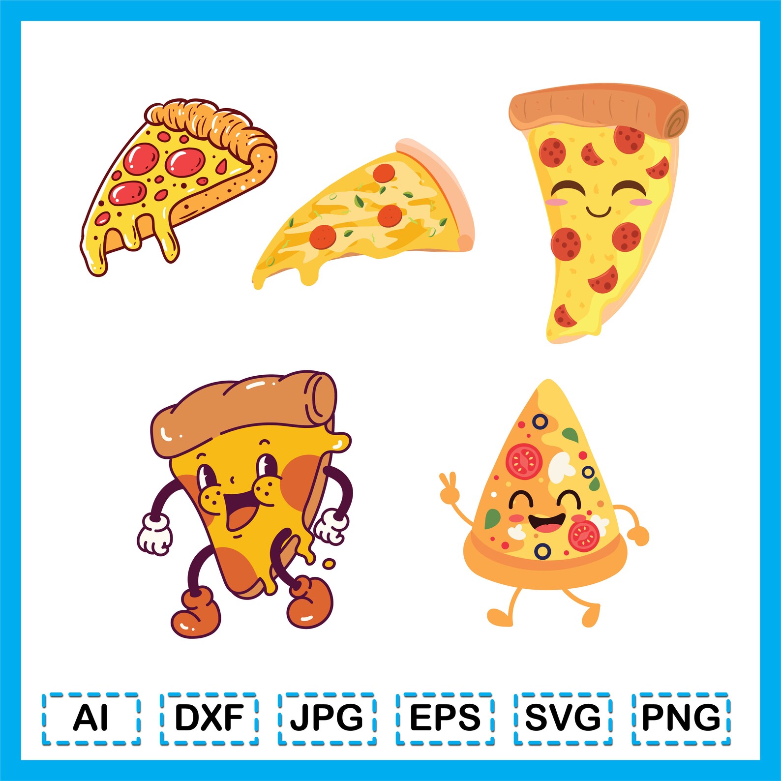 Pizza Svg Pizza Svg Bundle Pizza Slice Clipart Pepperoni Pizza Svg ...