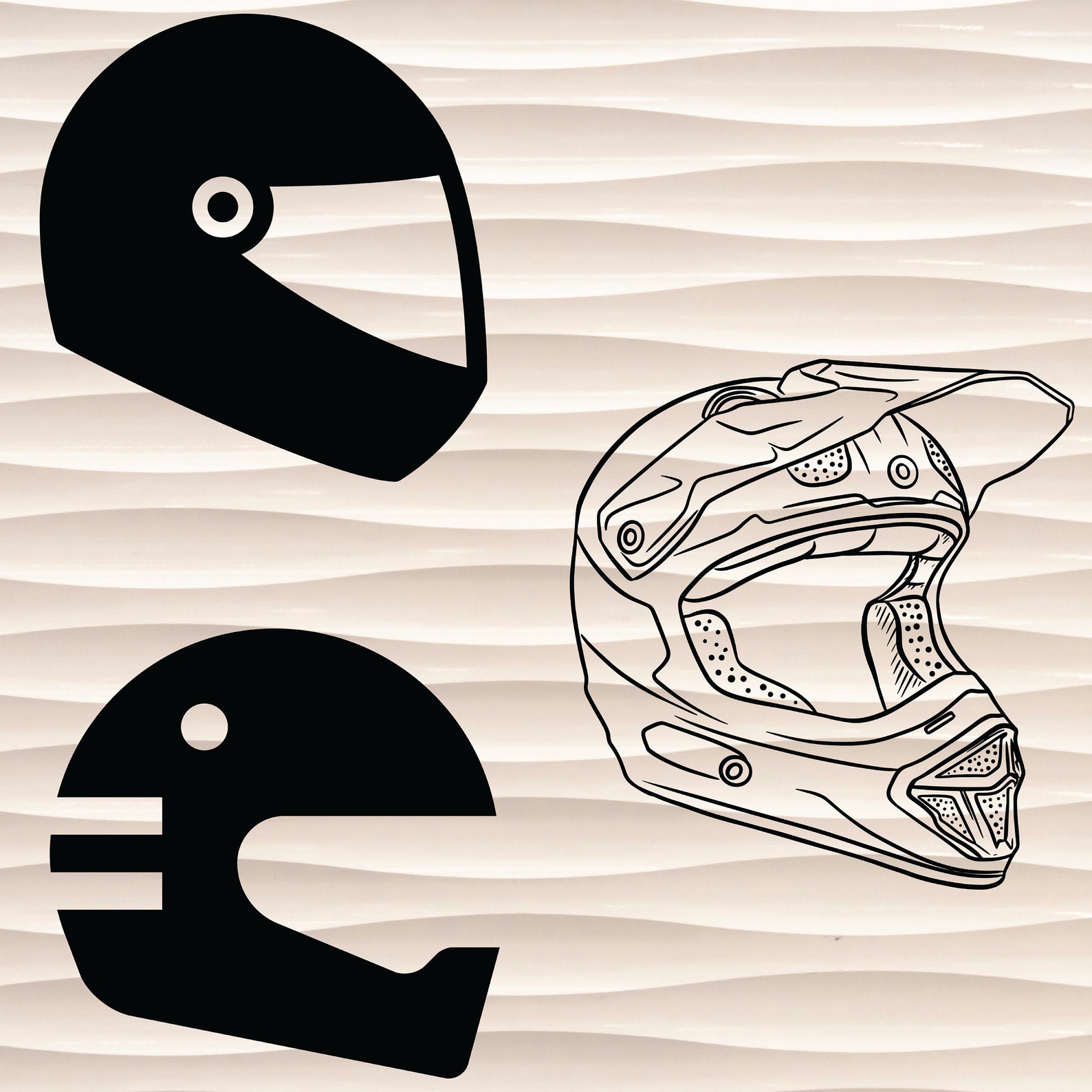Helmet Bundle Svg \ Helmet Cut Files \ Biker Helmet Svg \ Helmet Svg ...