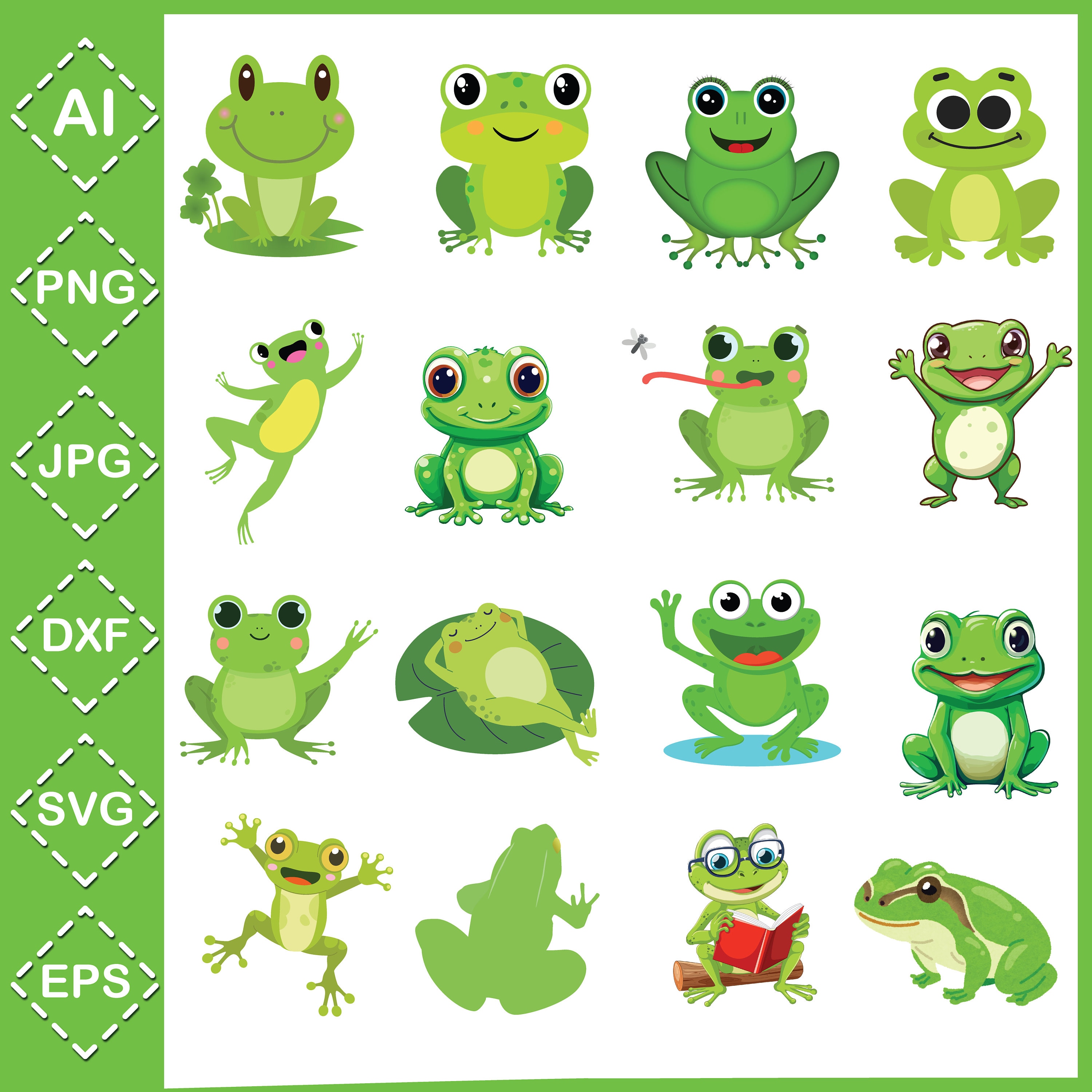 Frogs Clipart Baby Frogs Svg Funny Frog Svg Frog Cut File Cute Frog SVG ...