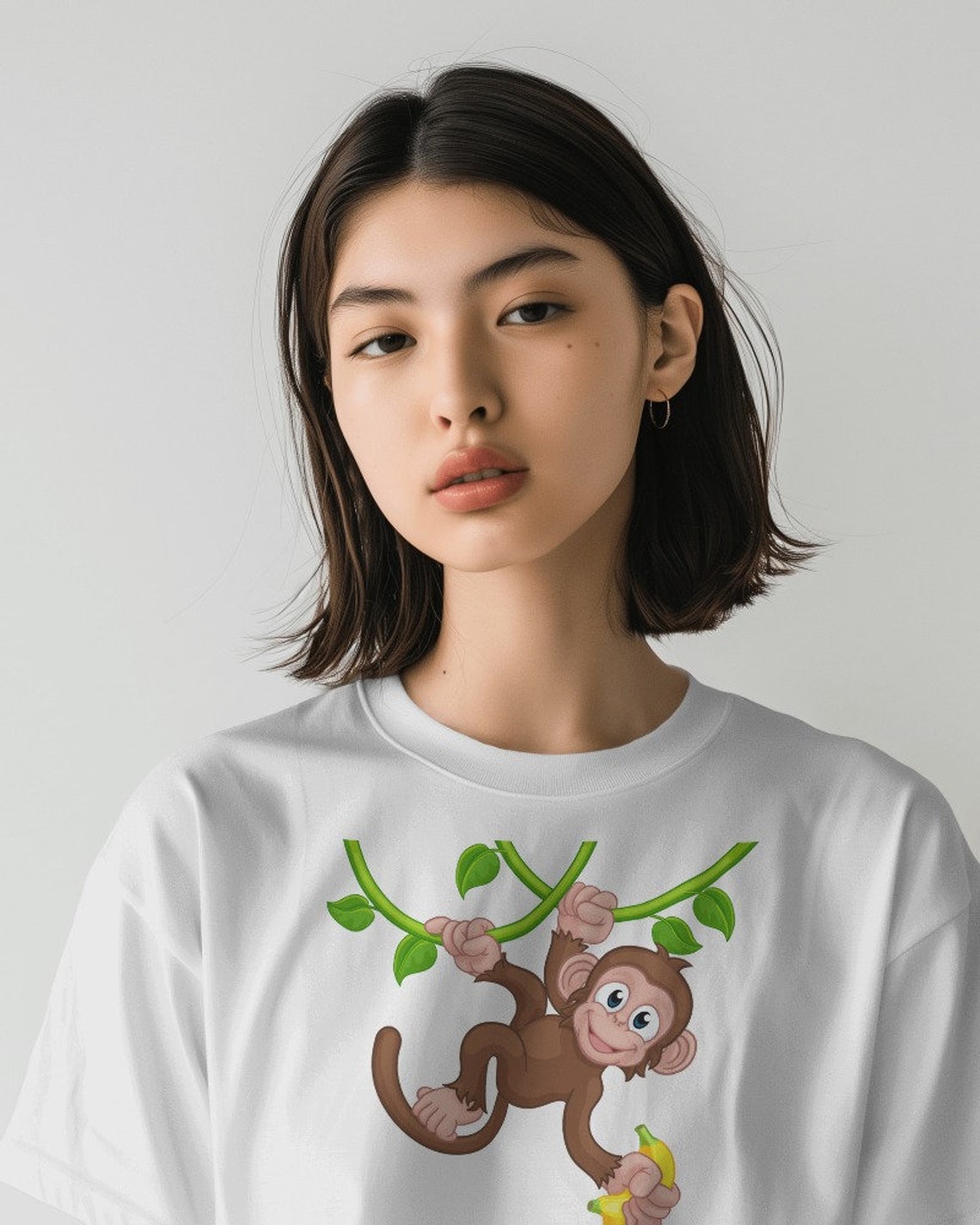 Cute Baby Monkey \ Baby Monkey Svg \ Baby Monkey Clipart \ Monkey Cut File \sitting Monkey ...