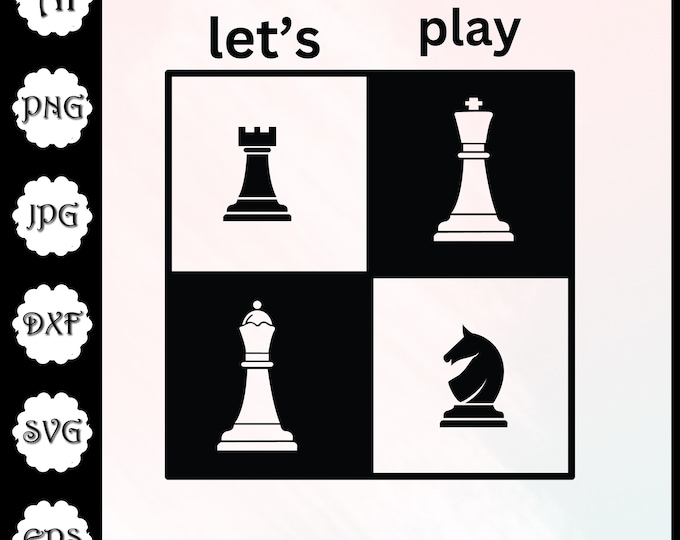 Chess Pieces. Svg Png Eps Dxf Cut Files. - Etsy Canada