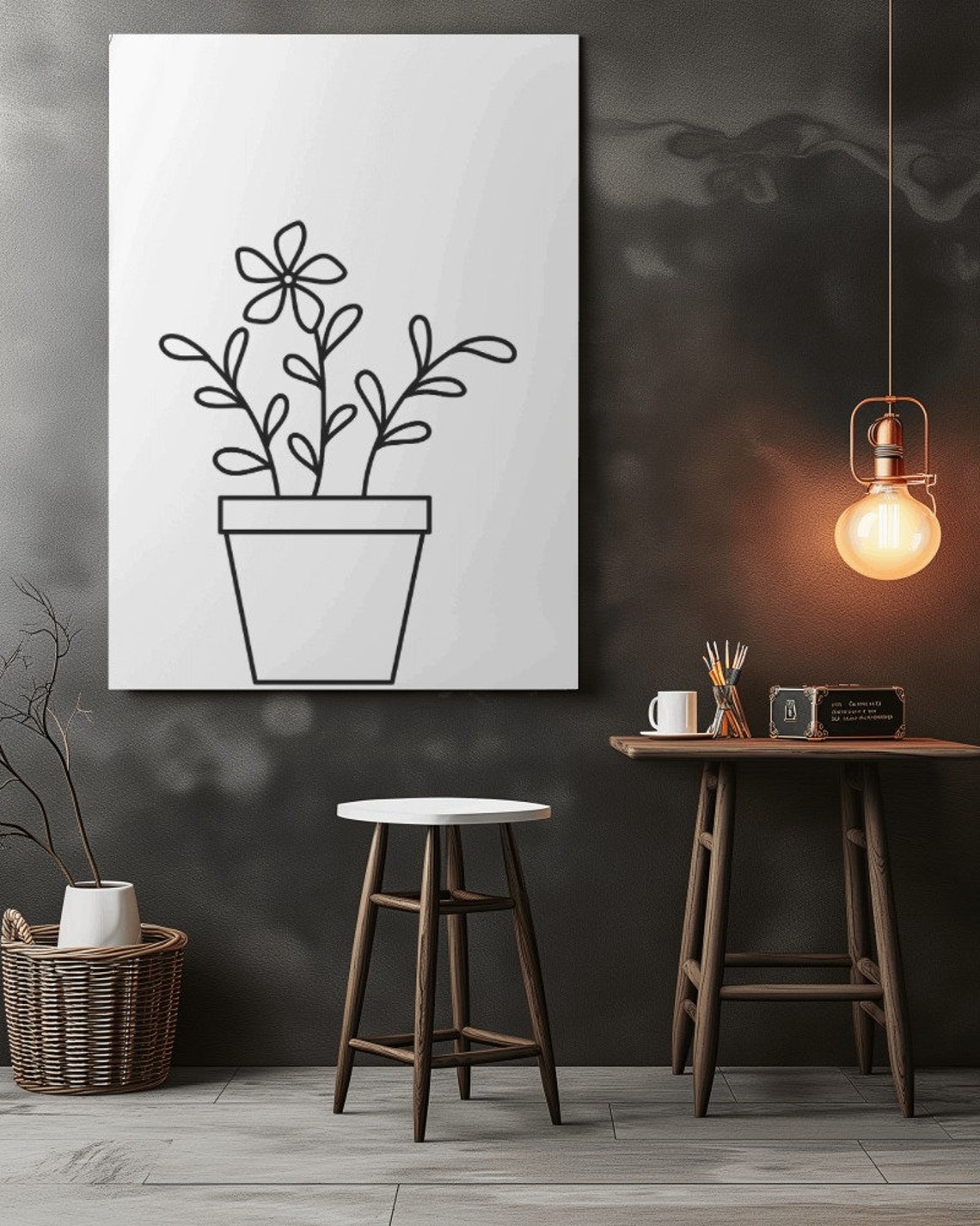 Flower With Pots SVG \ Flower Pot Clipart \ Plants in Pots Svg \ Plant ...