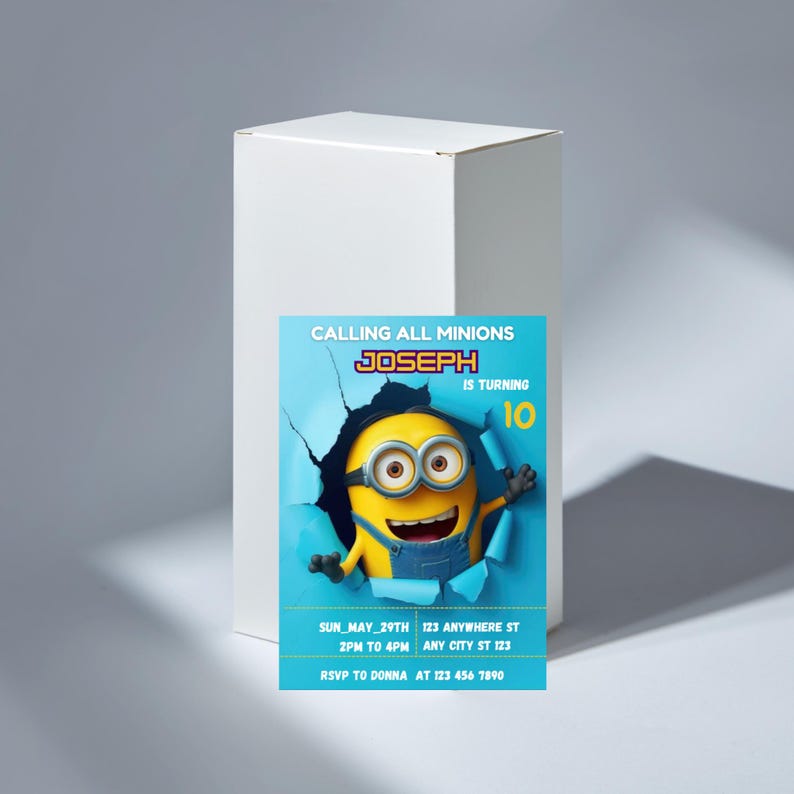 Minions Invitation / Despicable Me / Birthday Invitation / Editable ...