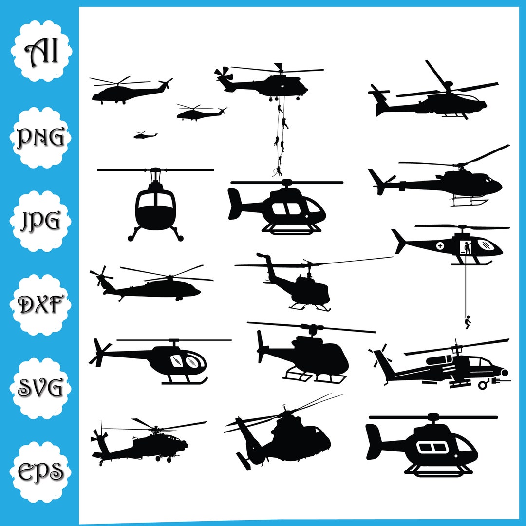 Helicopter SVG Bundle \ Helicopter SVG \ Helicopter Cut Files ...
