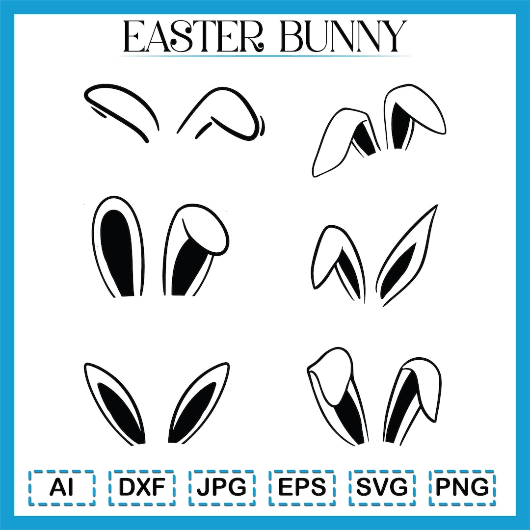 Bunny Ears Svg - Easter Bunny Ears - Bunny Ears Clipart - Bunny Ears ...