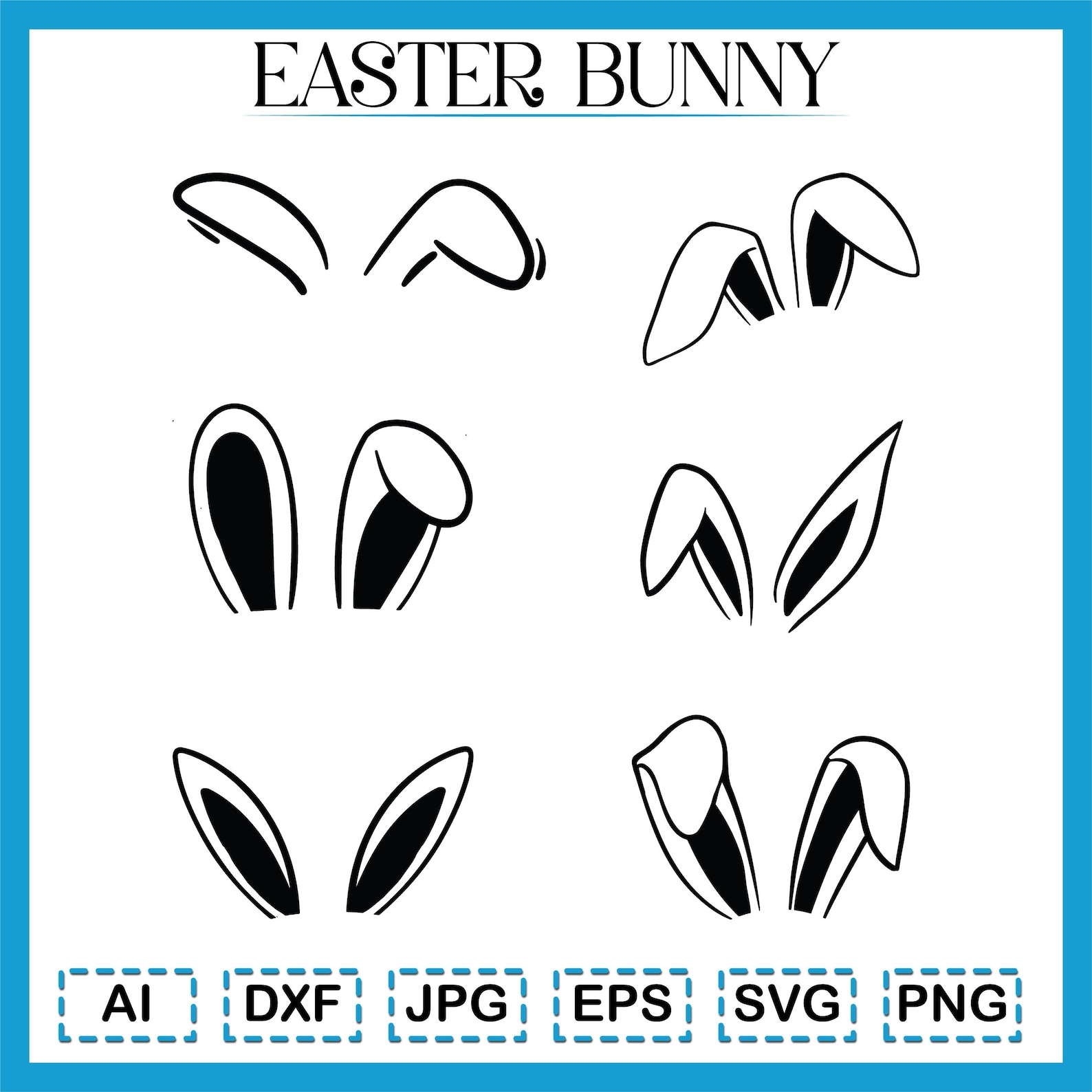 Bunny Ears Svg Easter Bunny Ears Bunny Ears Clipart Bunny Ears Png ...