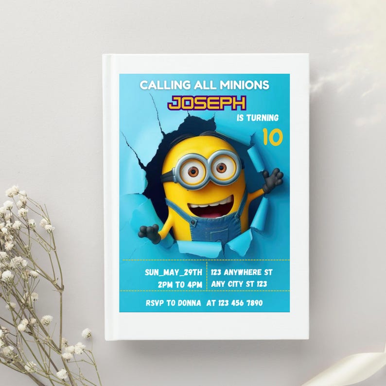 Minions Invitation / Despicable Me / Birthday Invitation / Editable ...