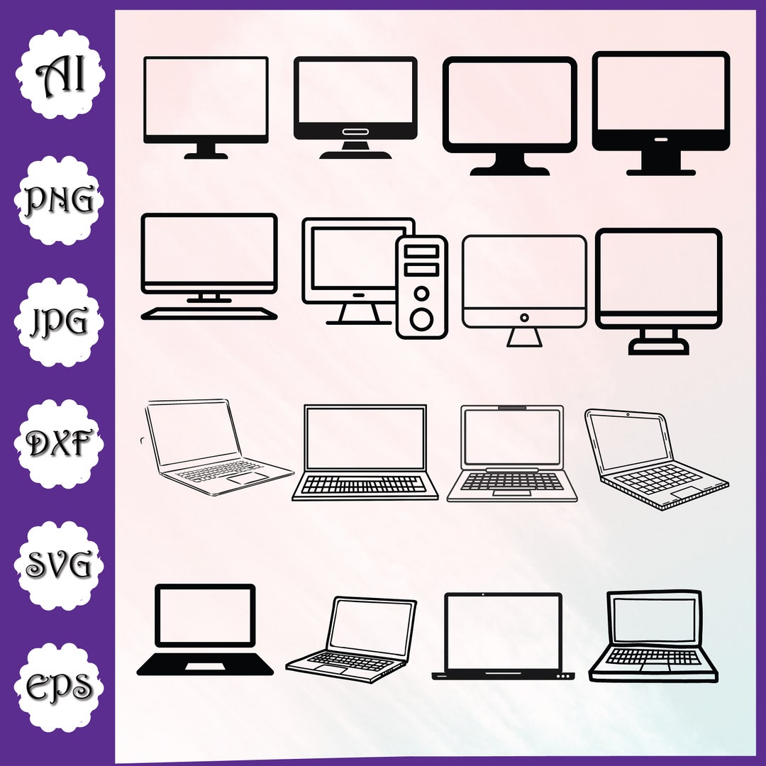 Computer SVG Bundle \ Laptop SVG \ Desktop SVG \ Moniter Svg \ Computer ...