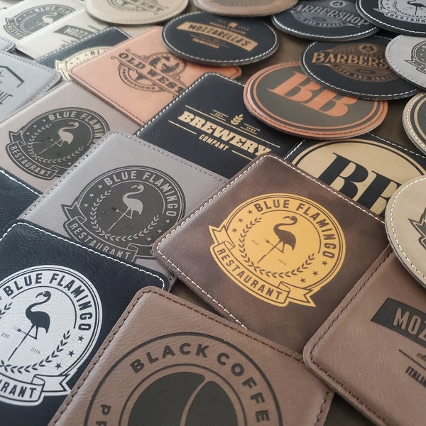 Leather Coasters - Etsy