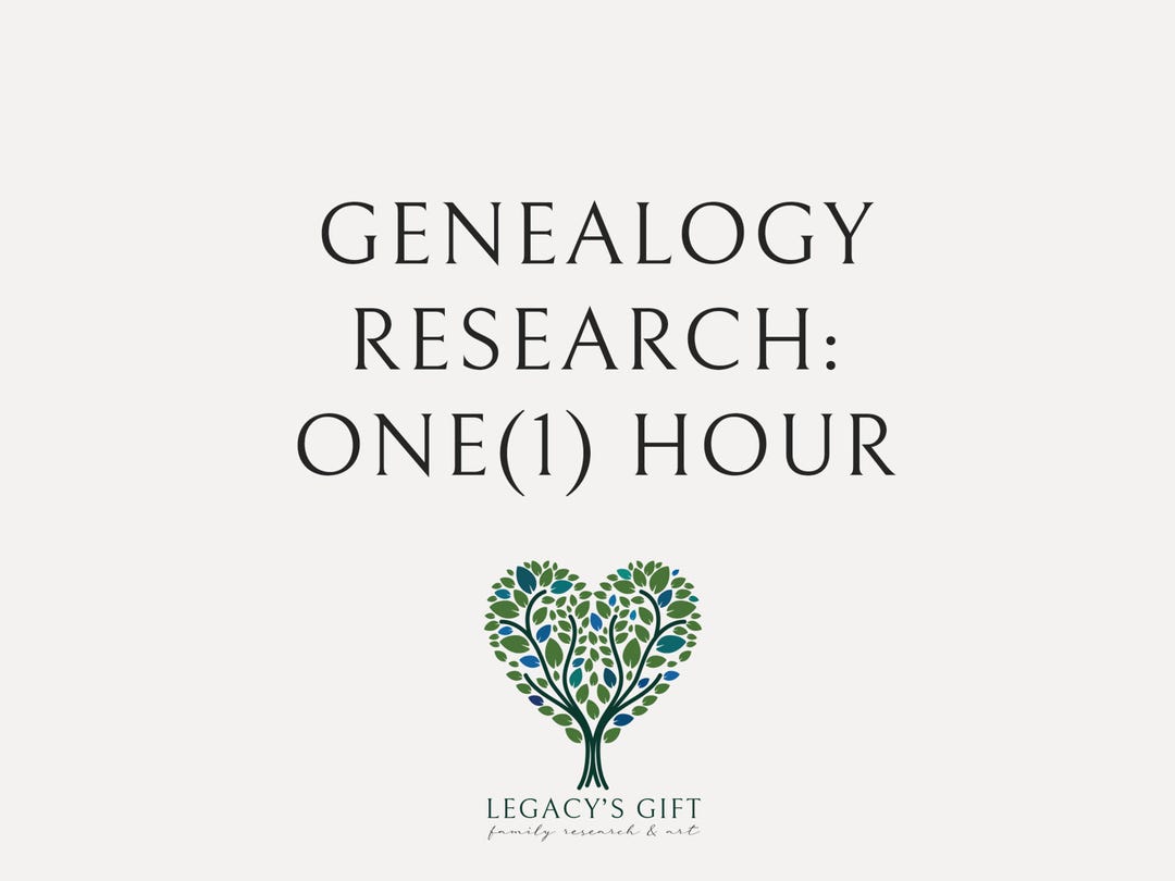 Personal Genealogy Research | One Hour | Ancestry Gift - Etsy