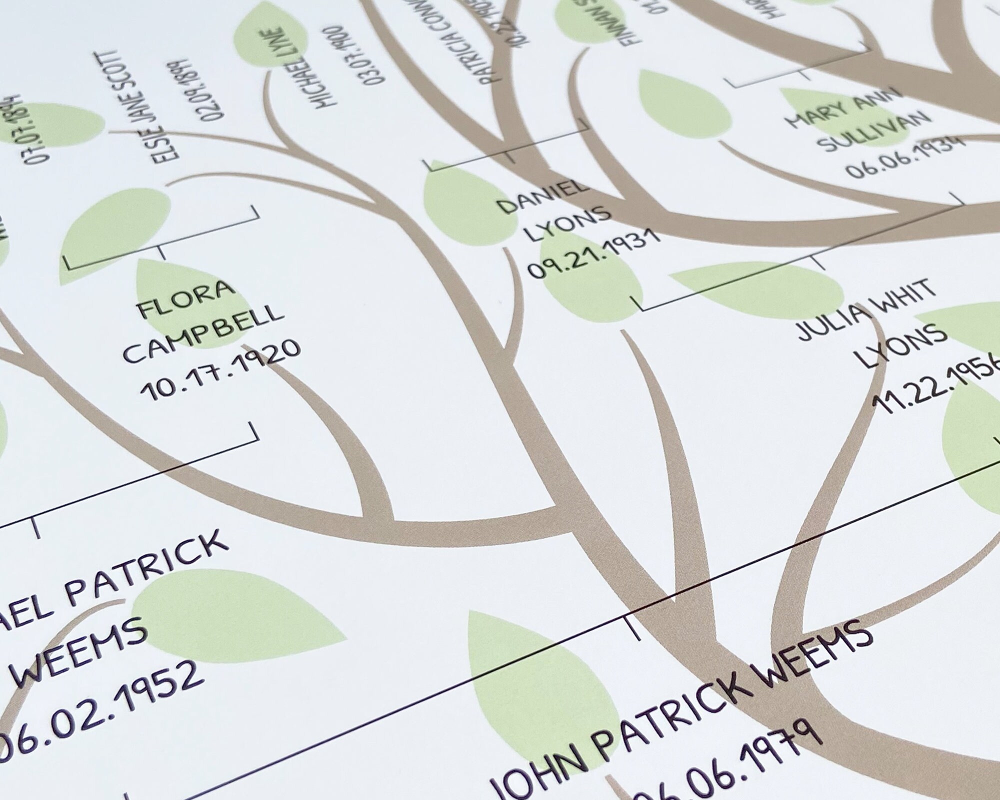 Personalized Family Tree: Fairy Tale, Enchanted Forest Style, New Baby ...