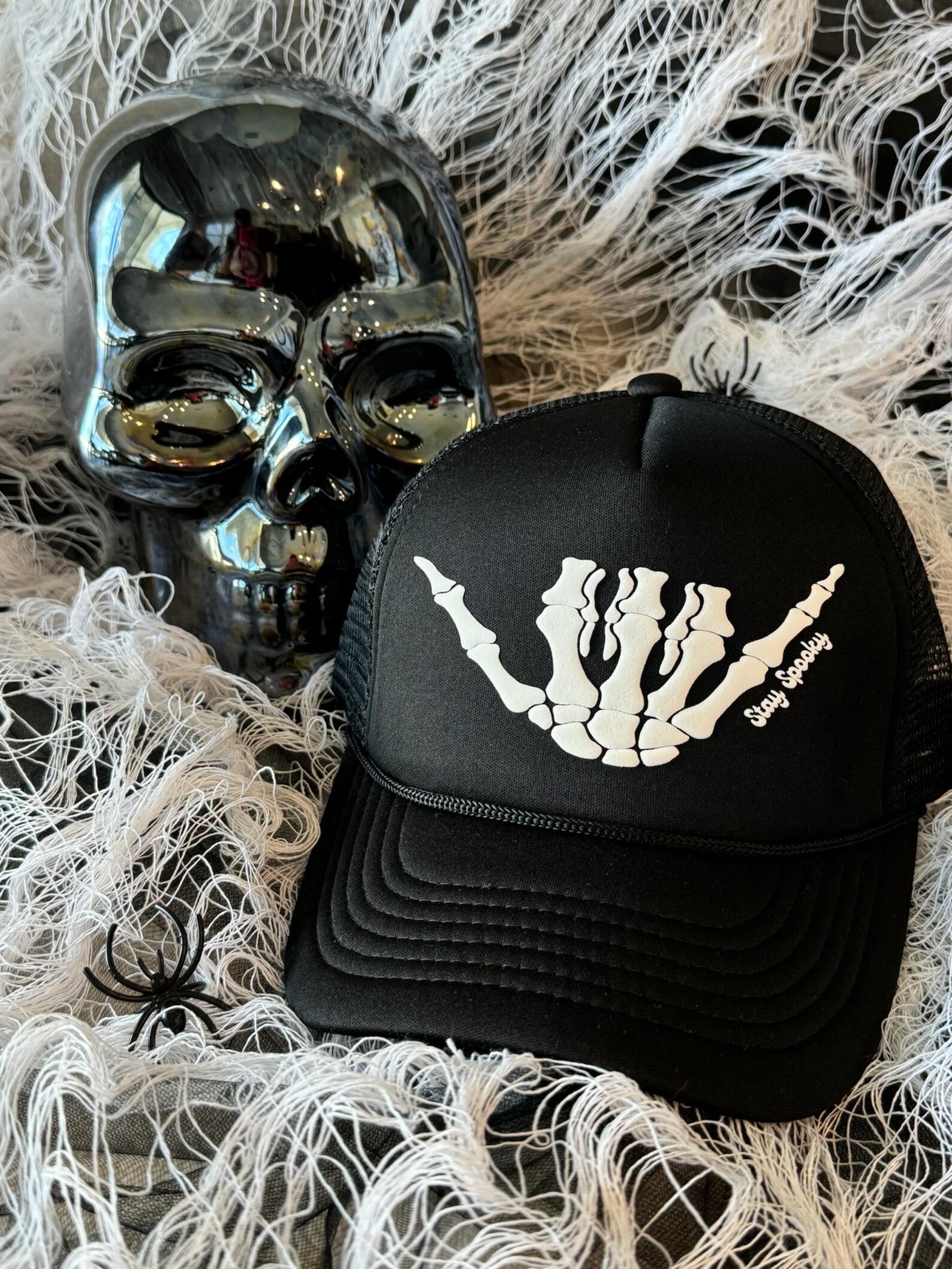 Hang Loose Bones Skelton Hand Hat, Happy Halloween, Halloween Hats ...