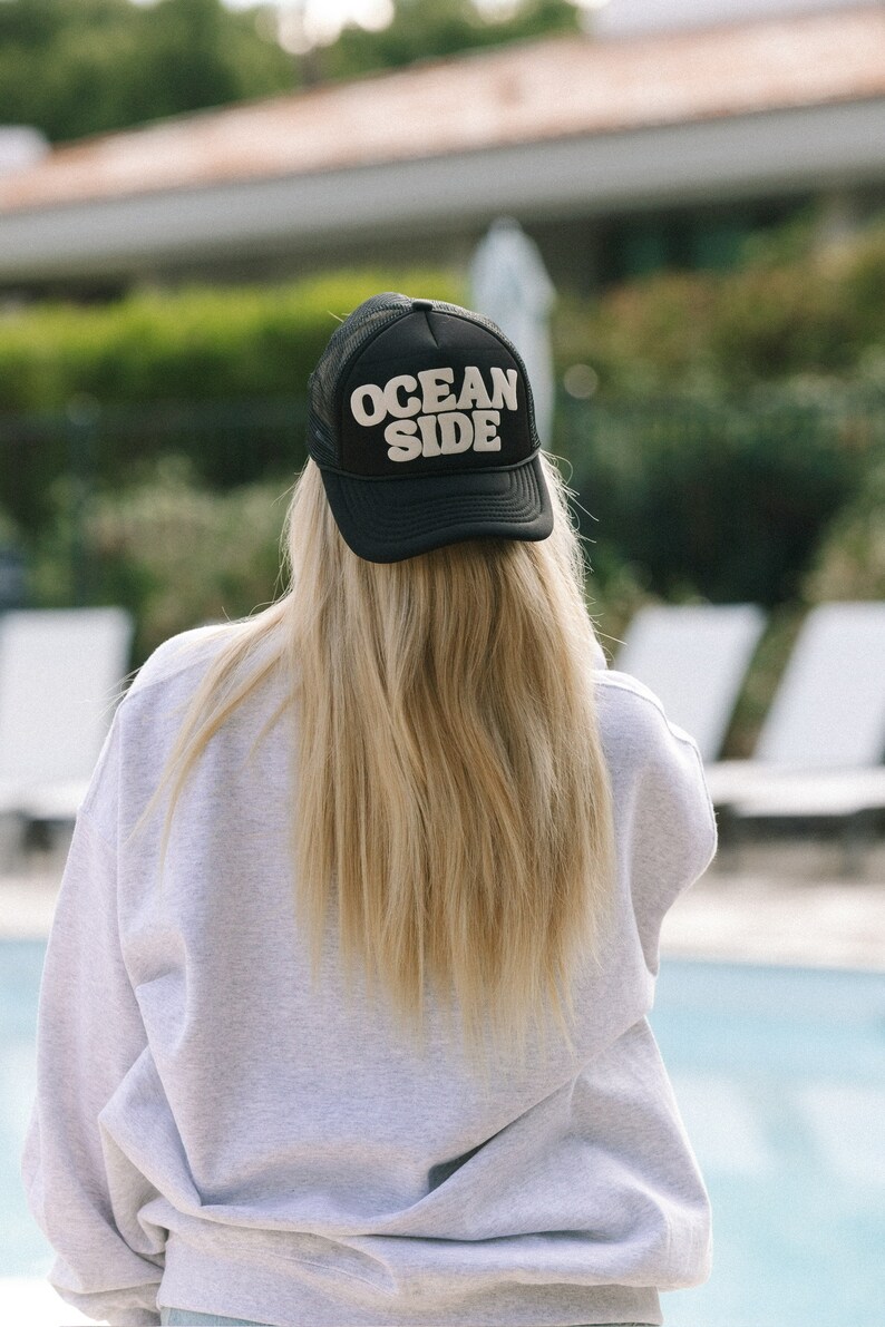 Oceanside Trucker Hat, Summer Trucker Hat, Beach Trucker Hat, Beach ...