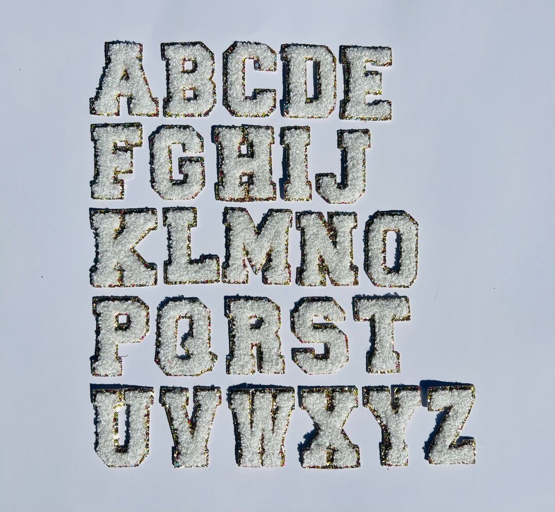 White DIY Patches, Letters A-Z, Patch Letters, Self Adhesive Letter ...