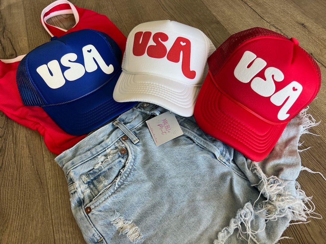 USA 4th of July Trucker Hat, USA, 4th of July, July 4th 1776, American ...